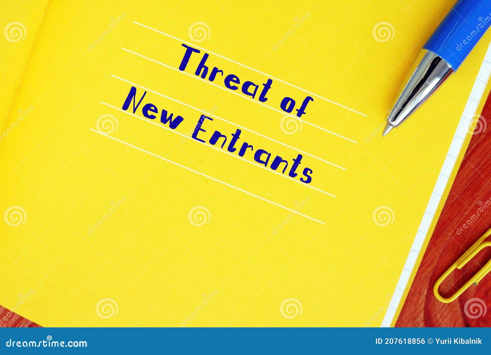 Financial Concept about Threat of New Entrants with Phrase on the Page ...