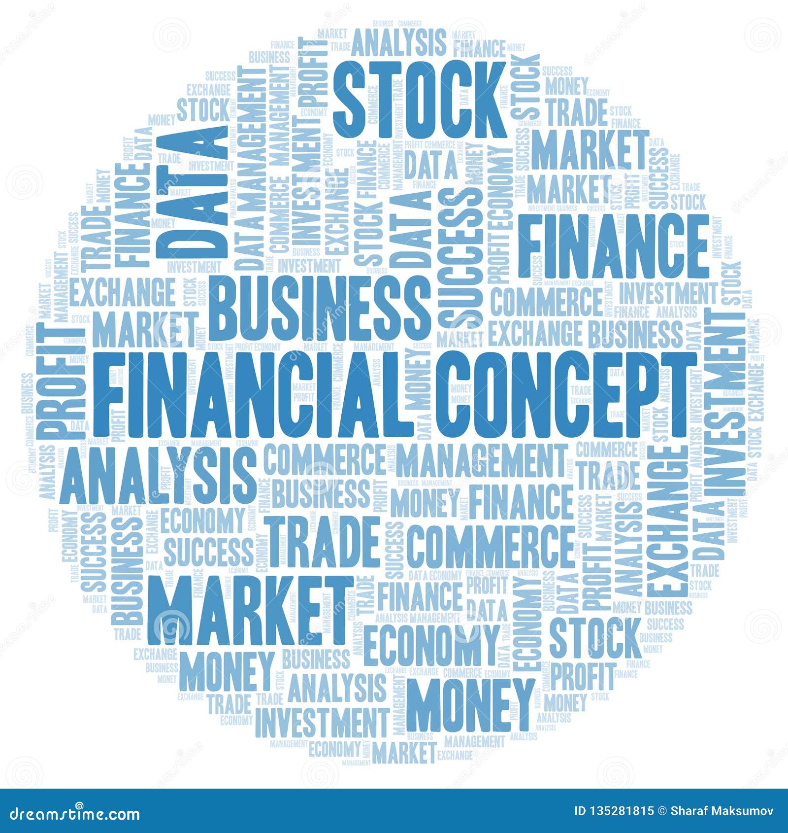 Financial Concept Word Cloud Stock Illustration - Illustration of ...