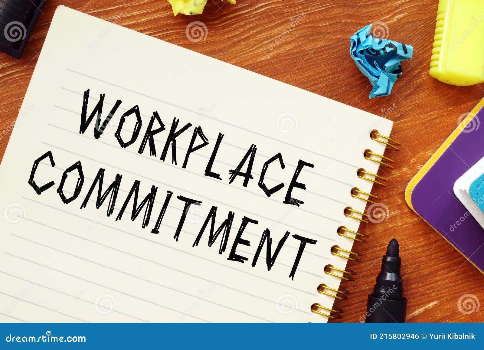 Financial Concept about WORKPLACE COMMITMENT Question Marks with Inscription on the Piece of ...