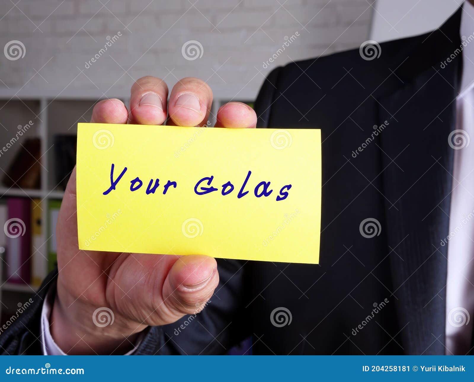 Financial Concept about Your Golas O with Inscription on the Sheet ...