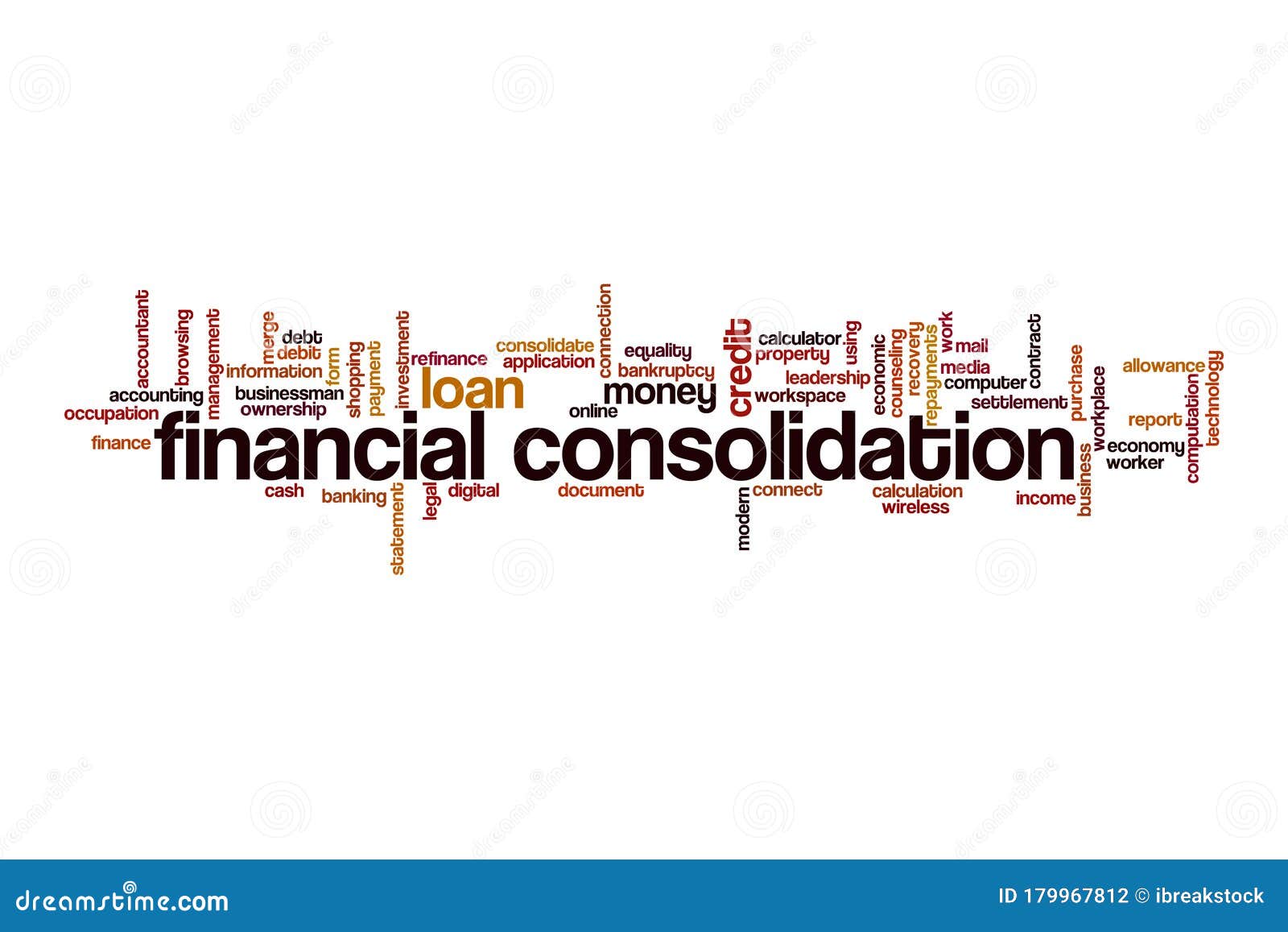 Financial Consolidation Word Cloud Concept Stock Illustration ...