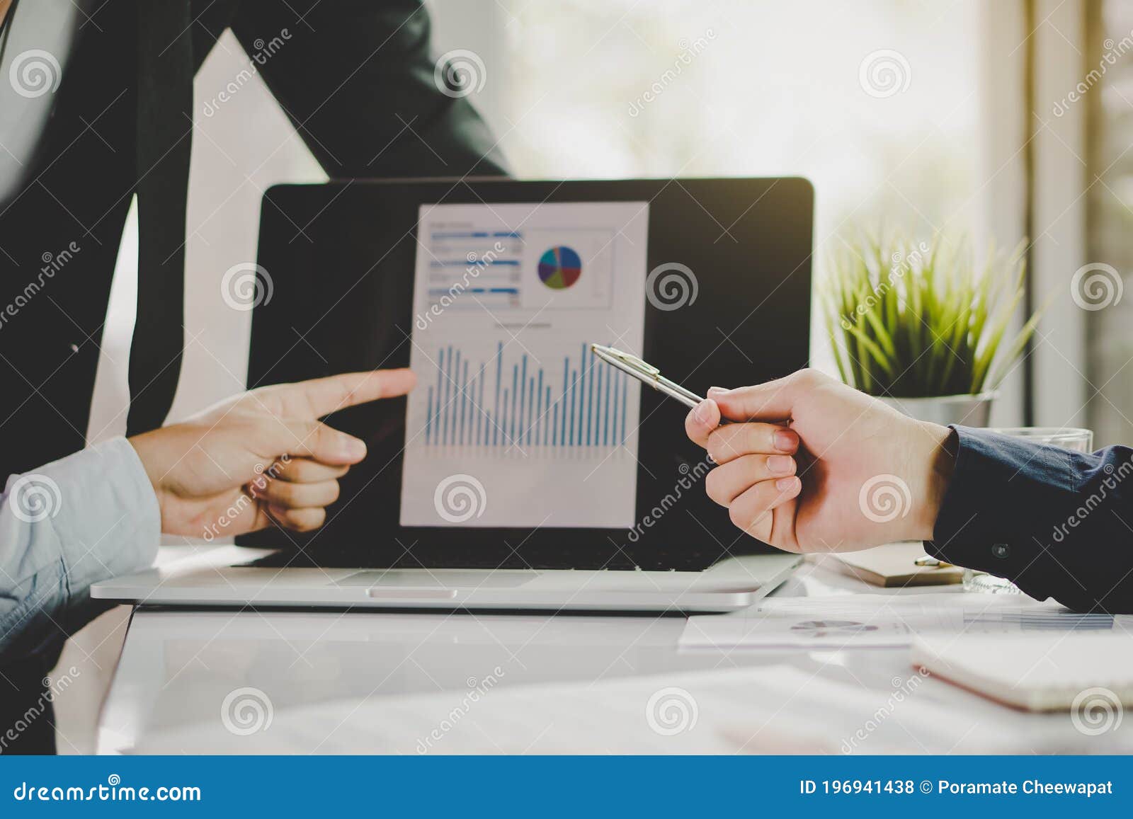 Advisor Explaining Plan To Client for Invest Stock Photo - Image of ...