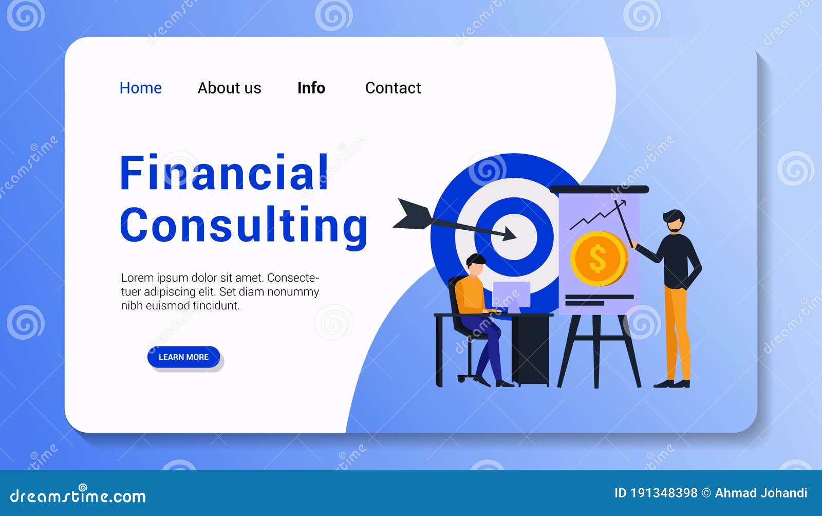 Financial Consulting Landing Page Template Graphic Design Illustration ... Financial Consulting Landing Page Template Graphic Design Illustration ...