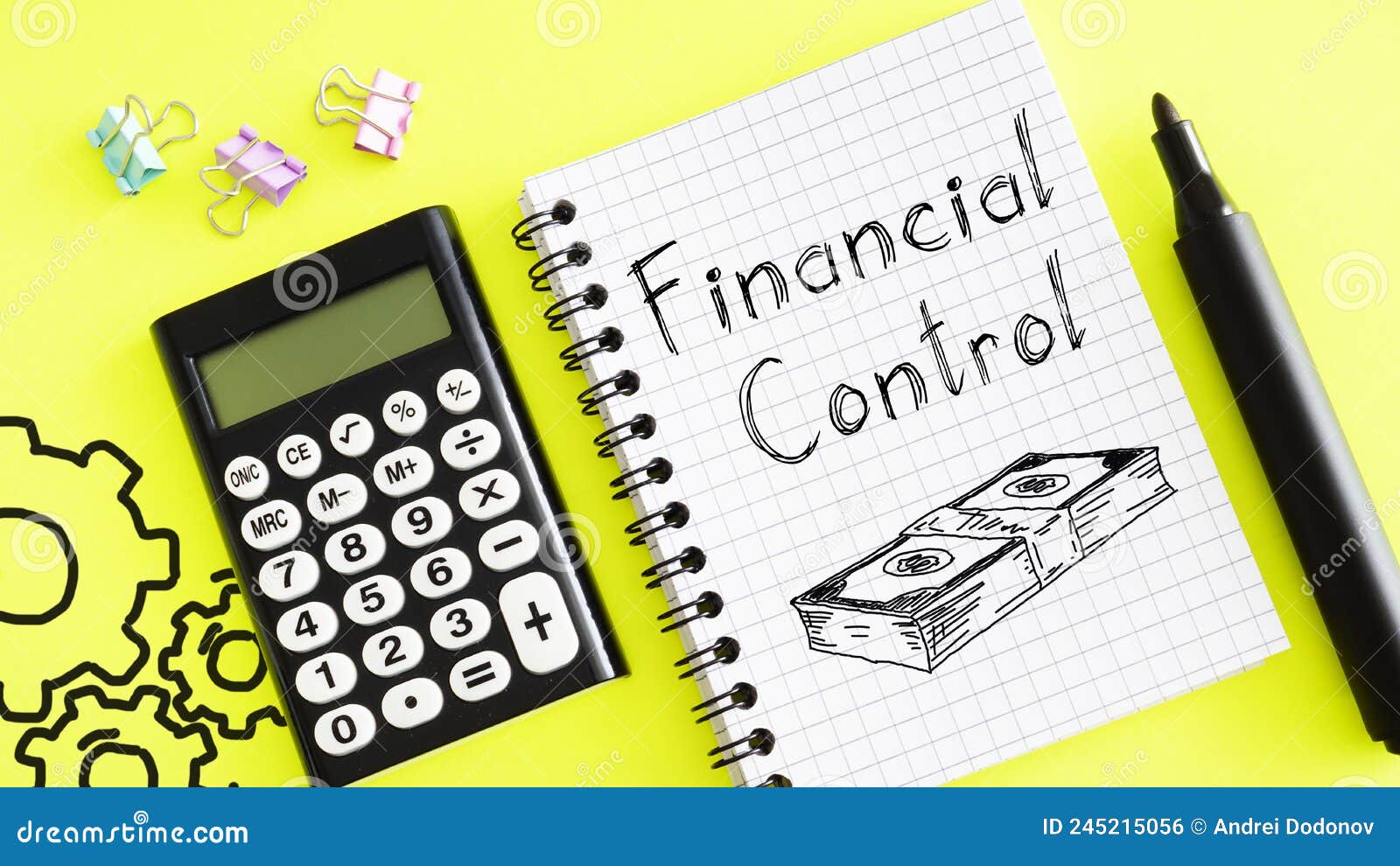 Financial Control is Shown on the Photo Using the Text Stock Photo ...