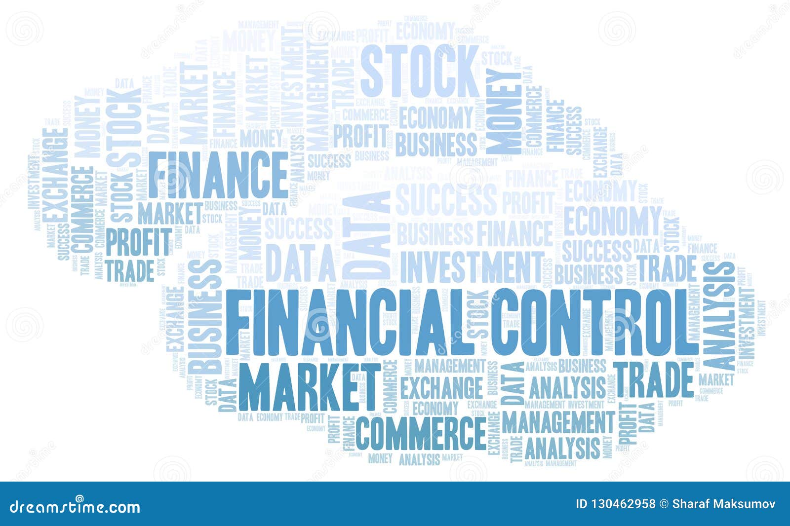 Financial Control Word Cloud. Stock Illustration - Illustration of ...