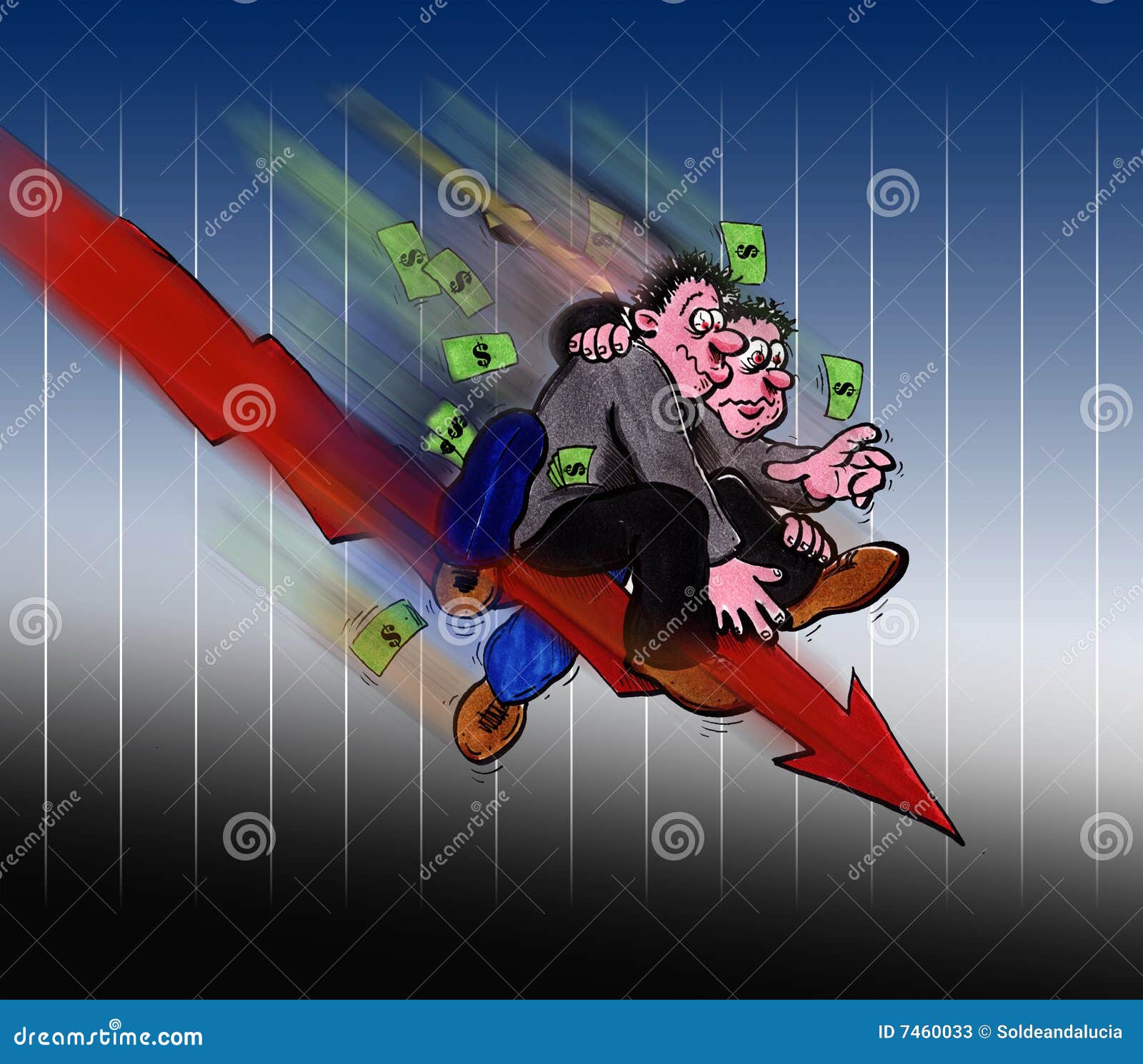 Financial Crash stock illustration. Illustration of economy - 7460033