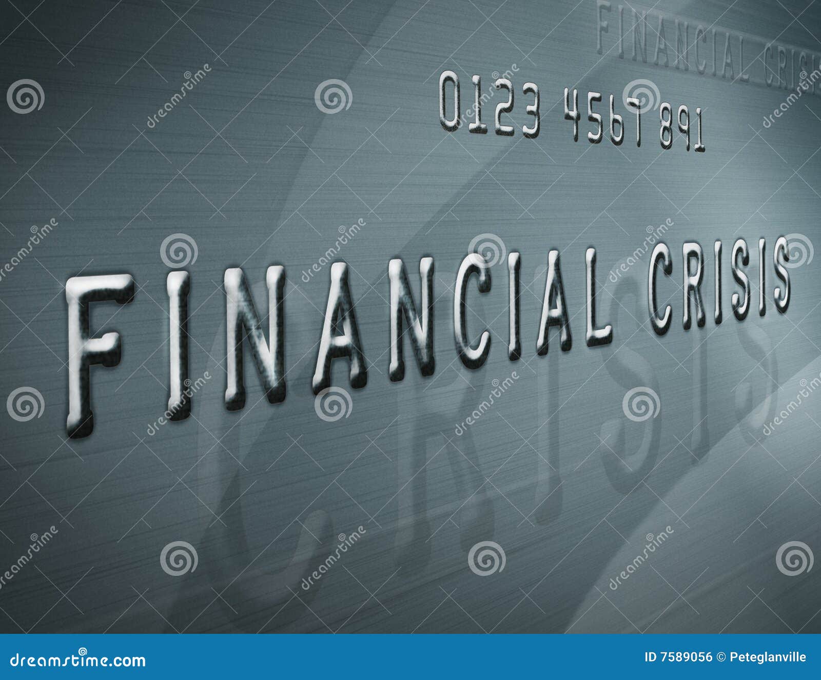 Financial Crisis stock illustration. Illustration of credit - 7589056