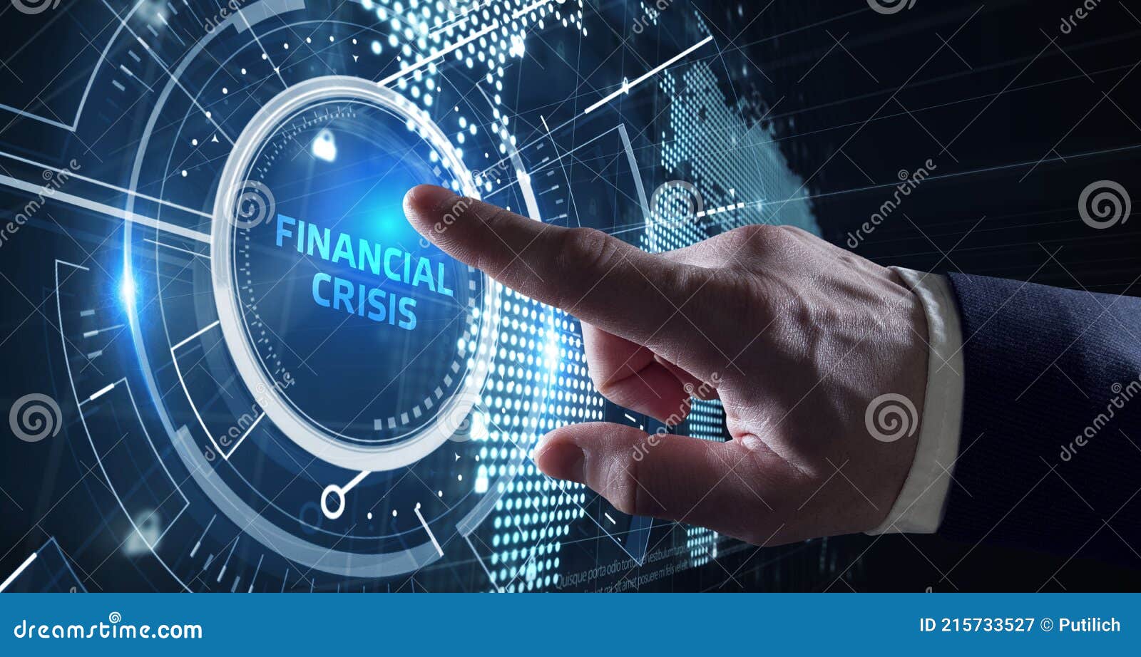 Financial Crisis and Bankruptcy. Financial Instability Stock Image ...