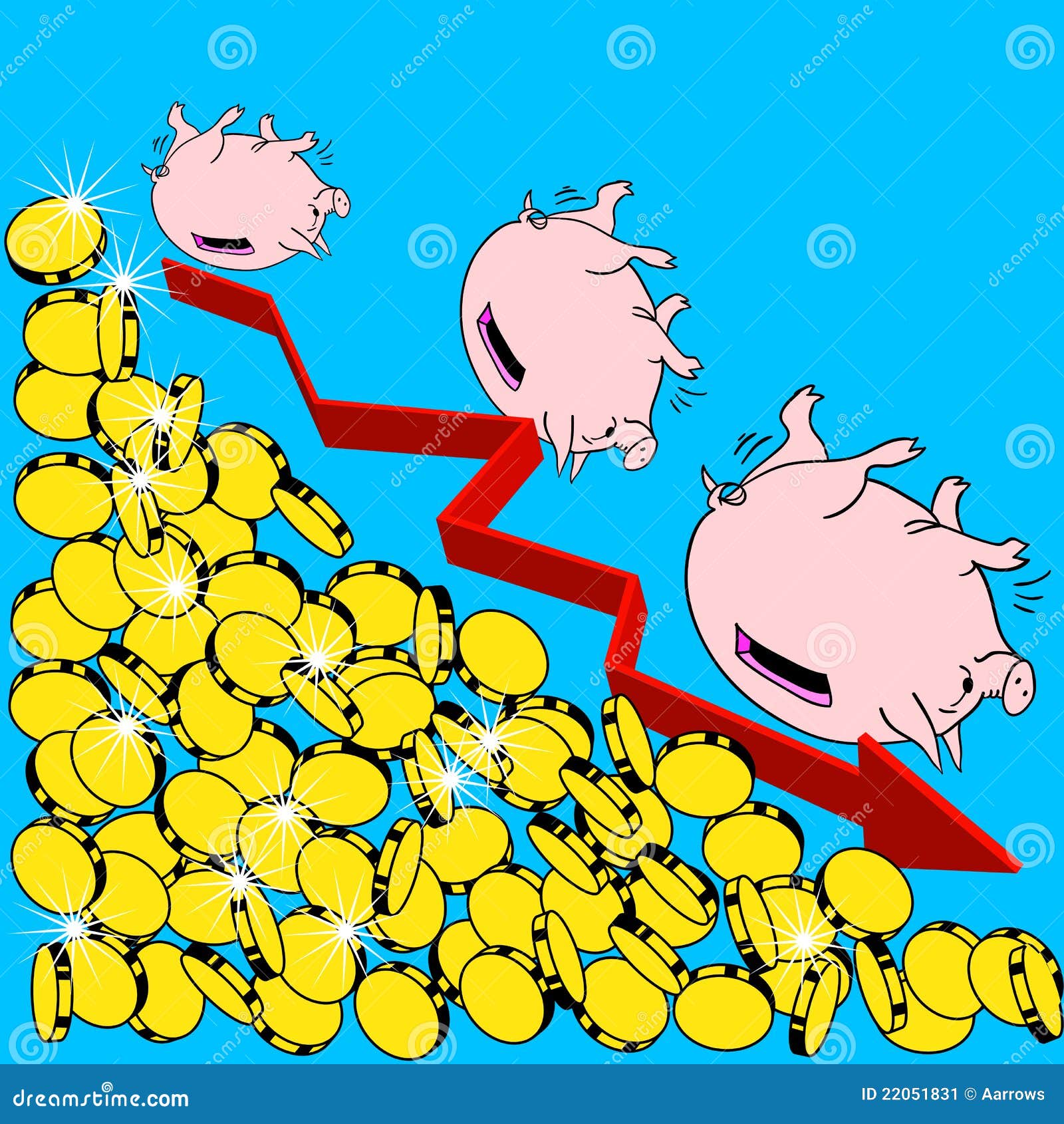 Financial Crisis Concept Illustration Stock Vector - Illustration of ...