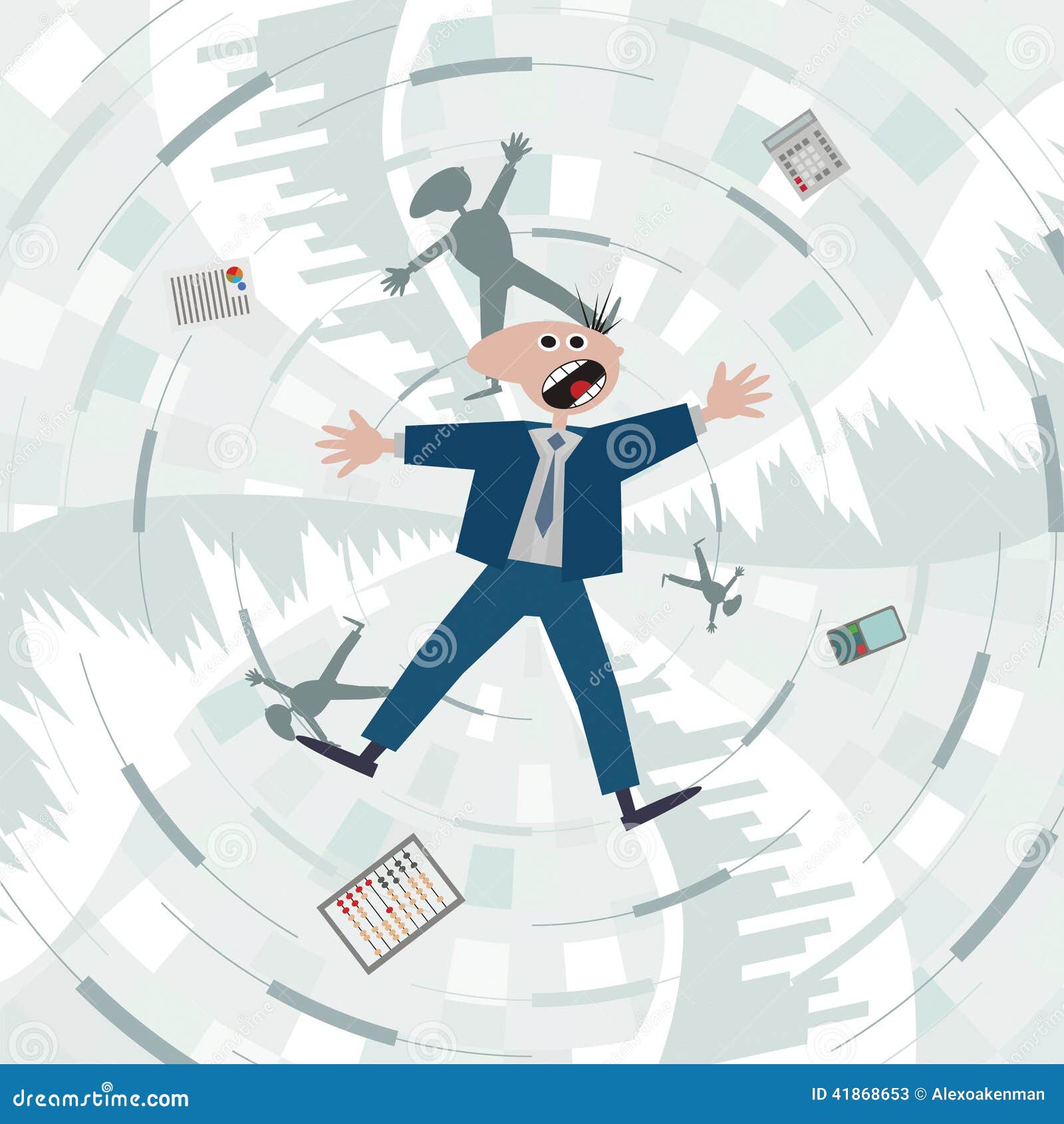 Financial Crisis. Fall into the Debt Trap. Stock Vector - Illustration ...