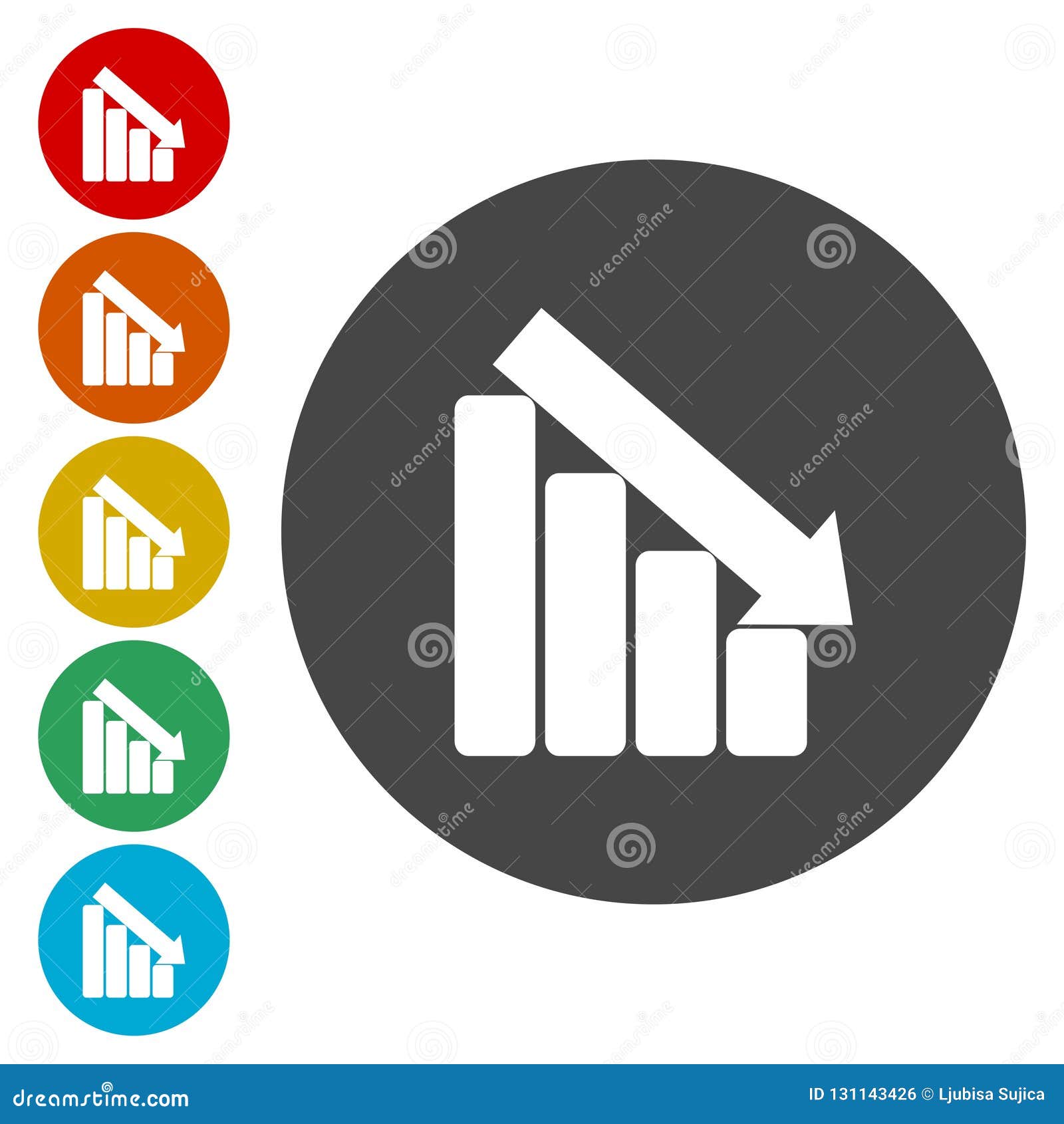 Financial Crisis Vector Icon Stock Vector - Illustration of icon ...