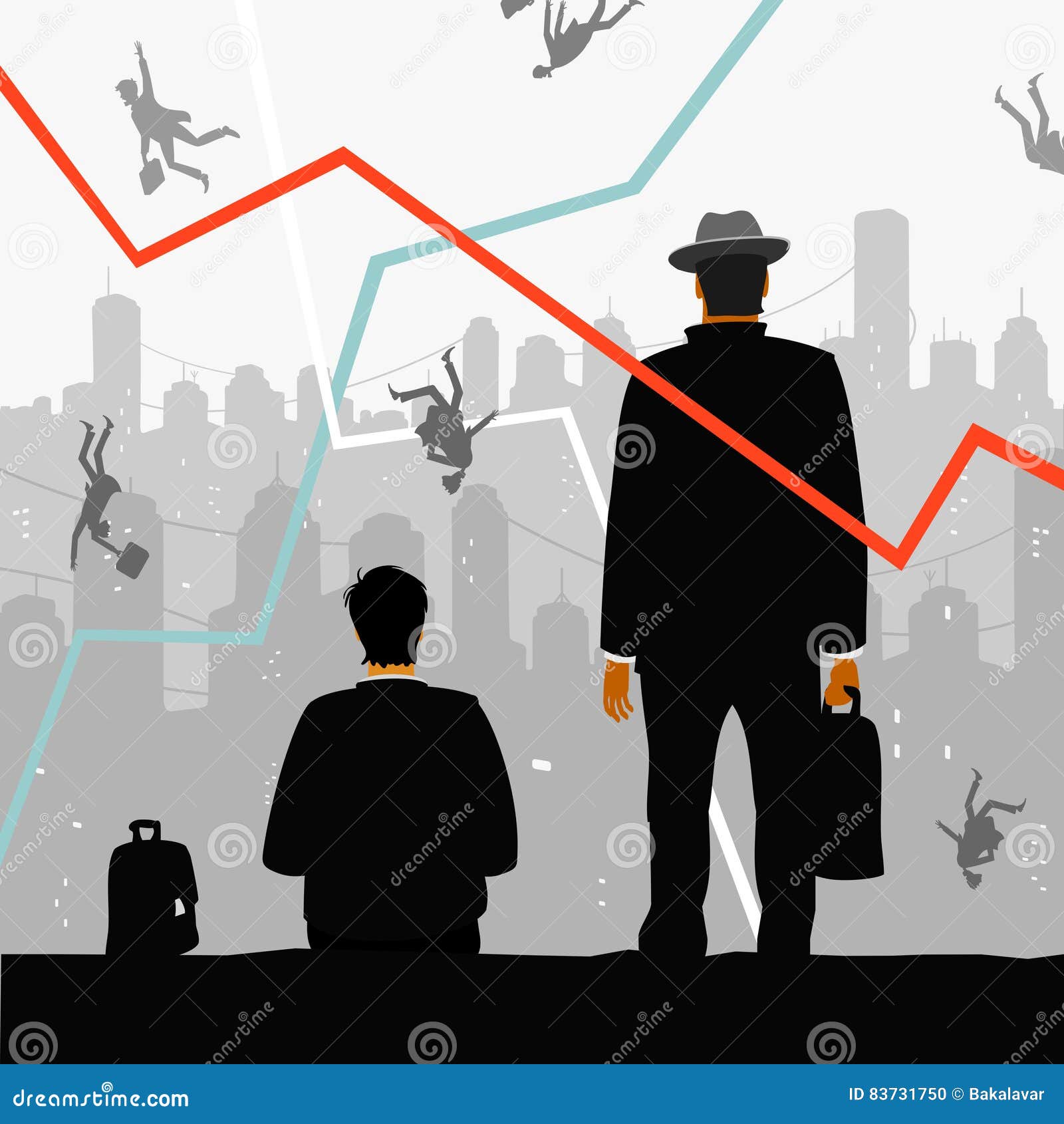 Financial Crisis Vector Illustration Stock Illustration - Illustration ...