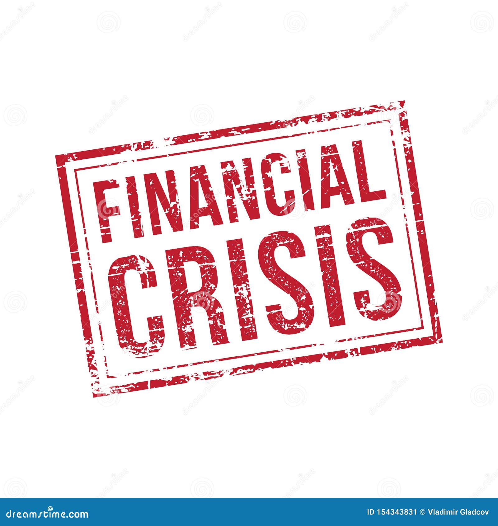 Financial Crisis Vector Stamp Stock Illustration - Illustration of ...