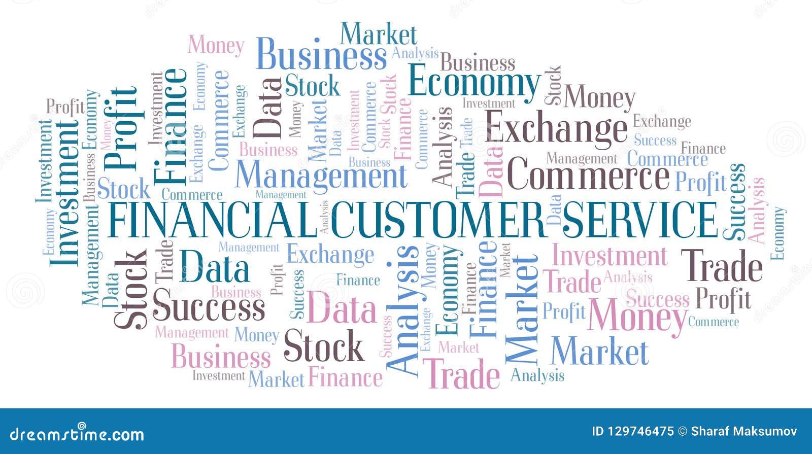 Financial Customer Service Word Cloud. Stock Illustration ...