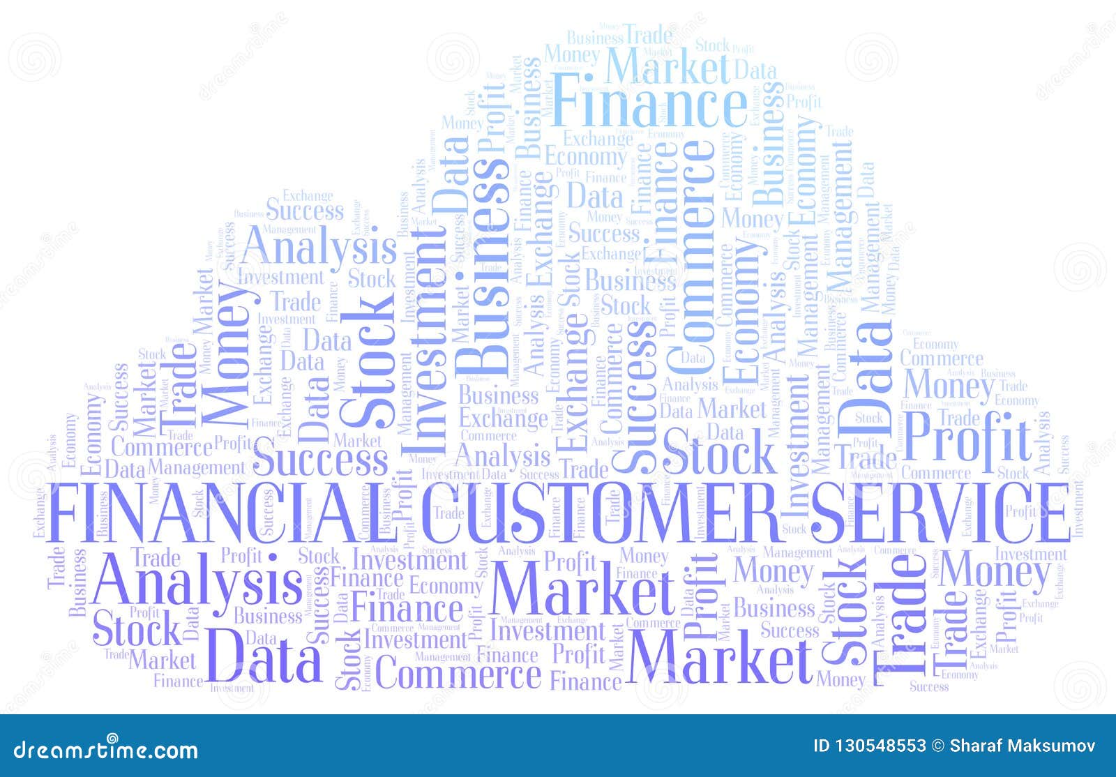Financial Customer Service Word Cloud. Stock Illustration ...