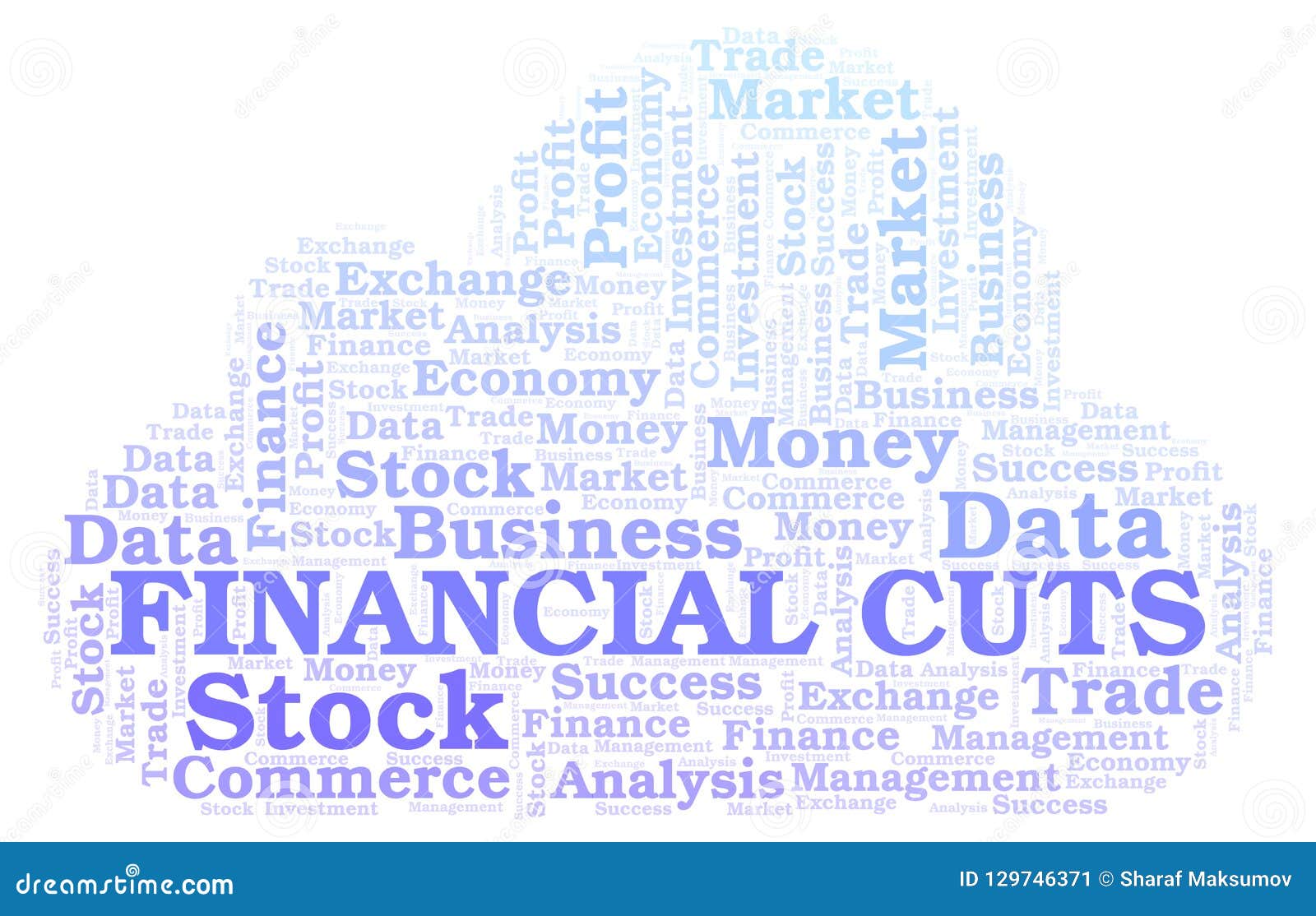 Financial Cuts word cloud. stock illustration. Illustration of cuts ...