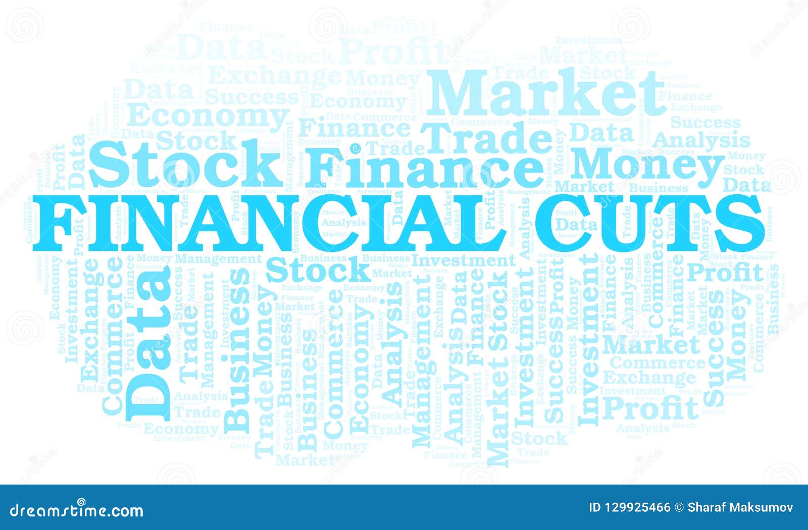 Financial Cuts word cloud. stock illustration. Illustration of ...