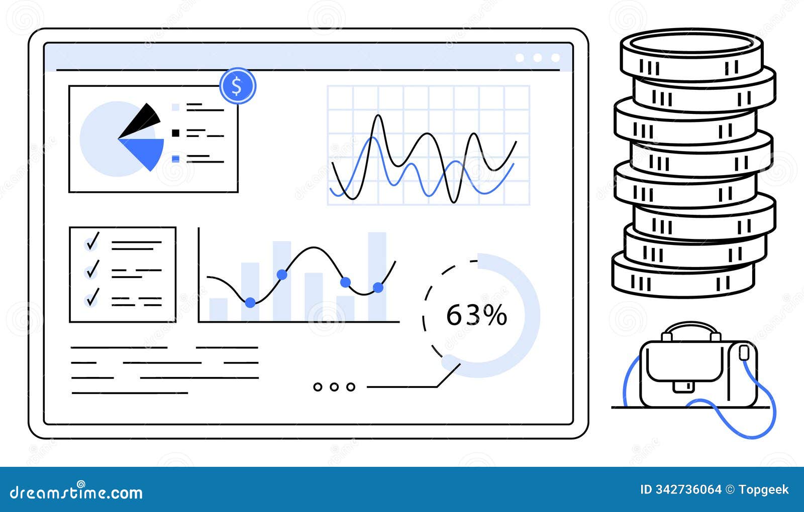 Financial Dashboard with Performance Metrics and Data Analysis Tools ...