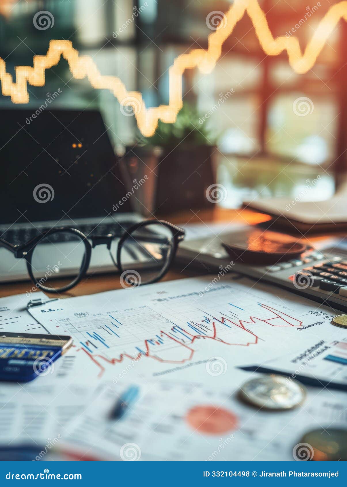 Financial Data Analysis stock illustration. Illustration of income ...