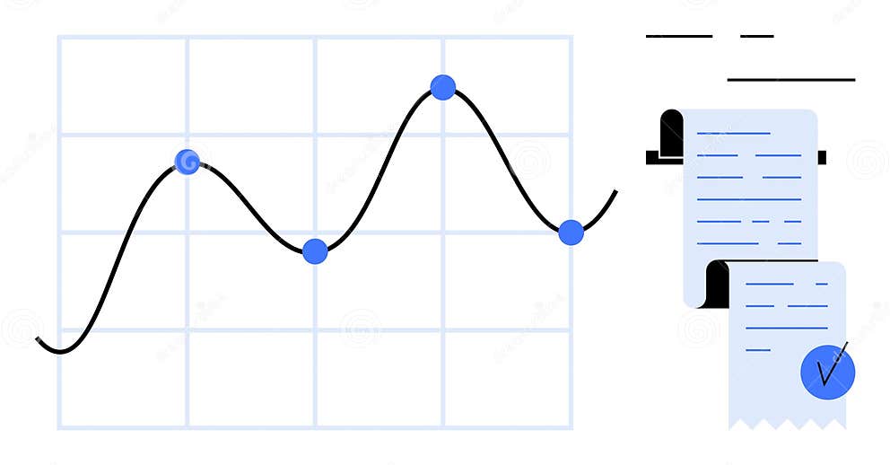 Financial Data Analysis with Line Graph and Invoice Receipt Stock ...