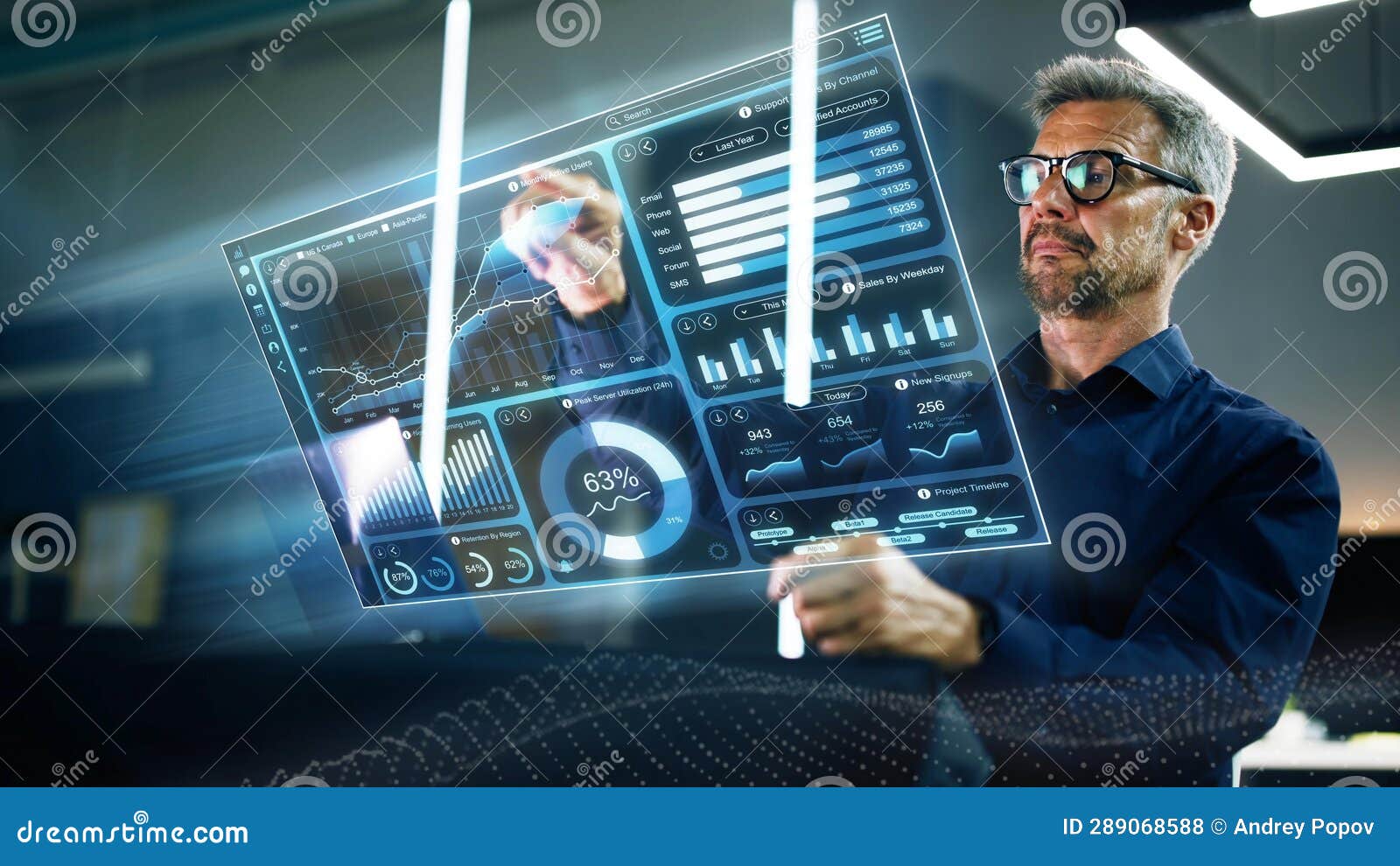 Financial Data Analyst stock photo. Image of overhead - 289068588
