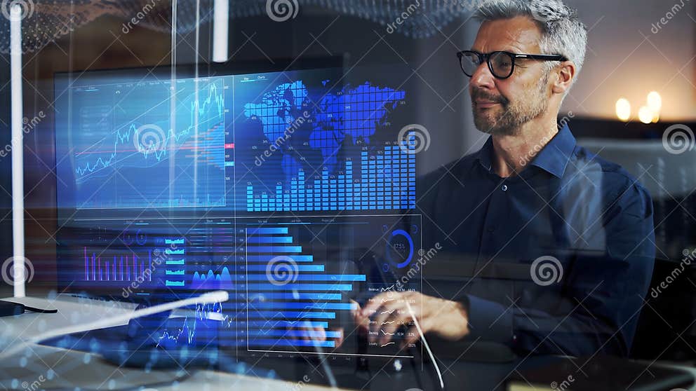 Financial Data Analyst stock photo. Image of financial - 289740120