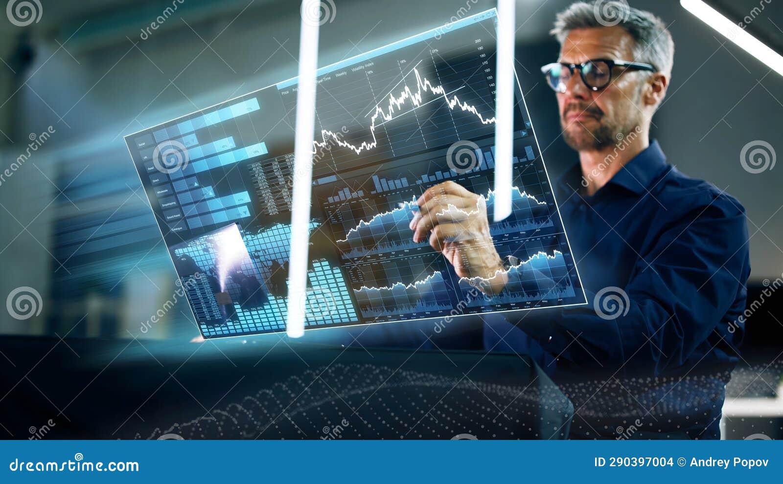 Financial Data Analyst stock photo. Image of financial - 290397004