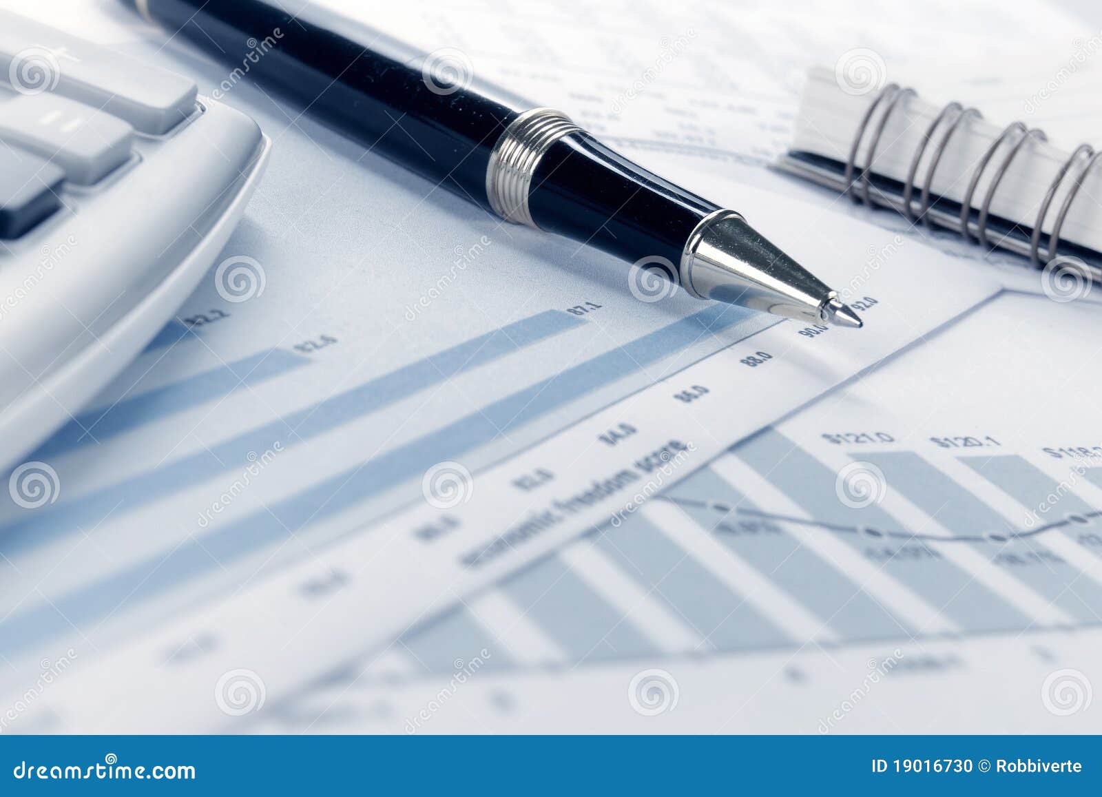 Financial Data Concept with Pen Stock Photo - Image of graphic, economy ...