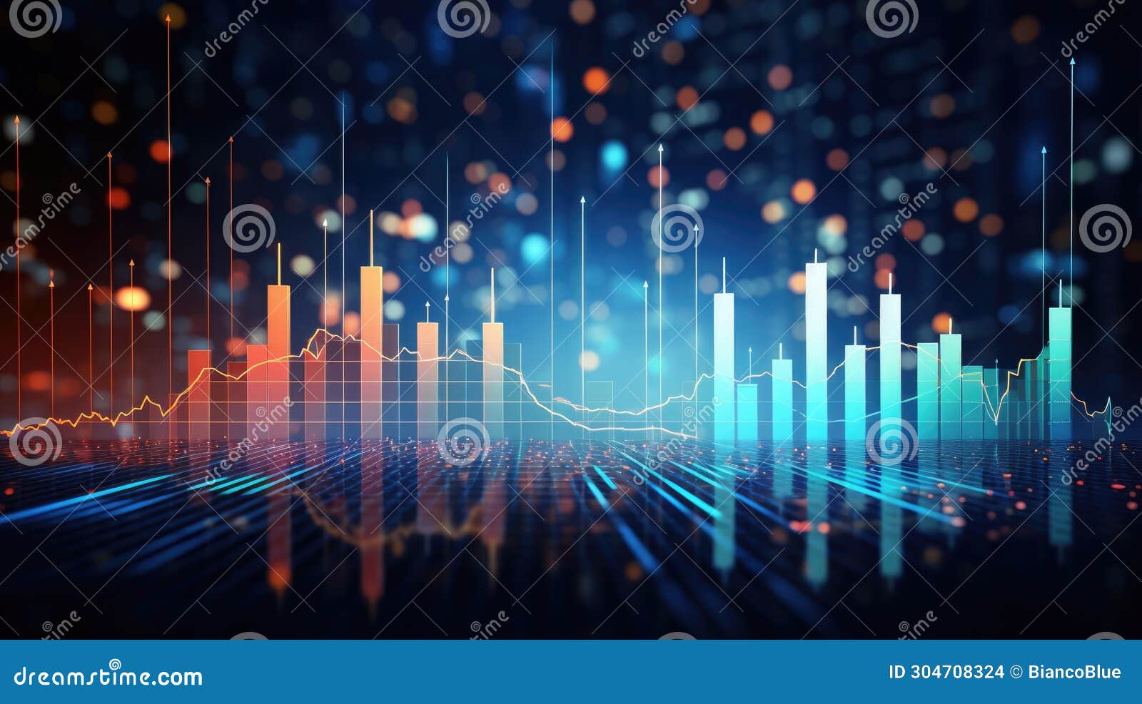 Financial Data Graph Chart Report Statistic Marketing Research ...