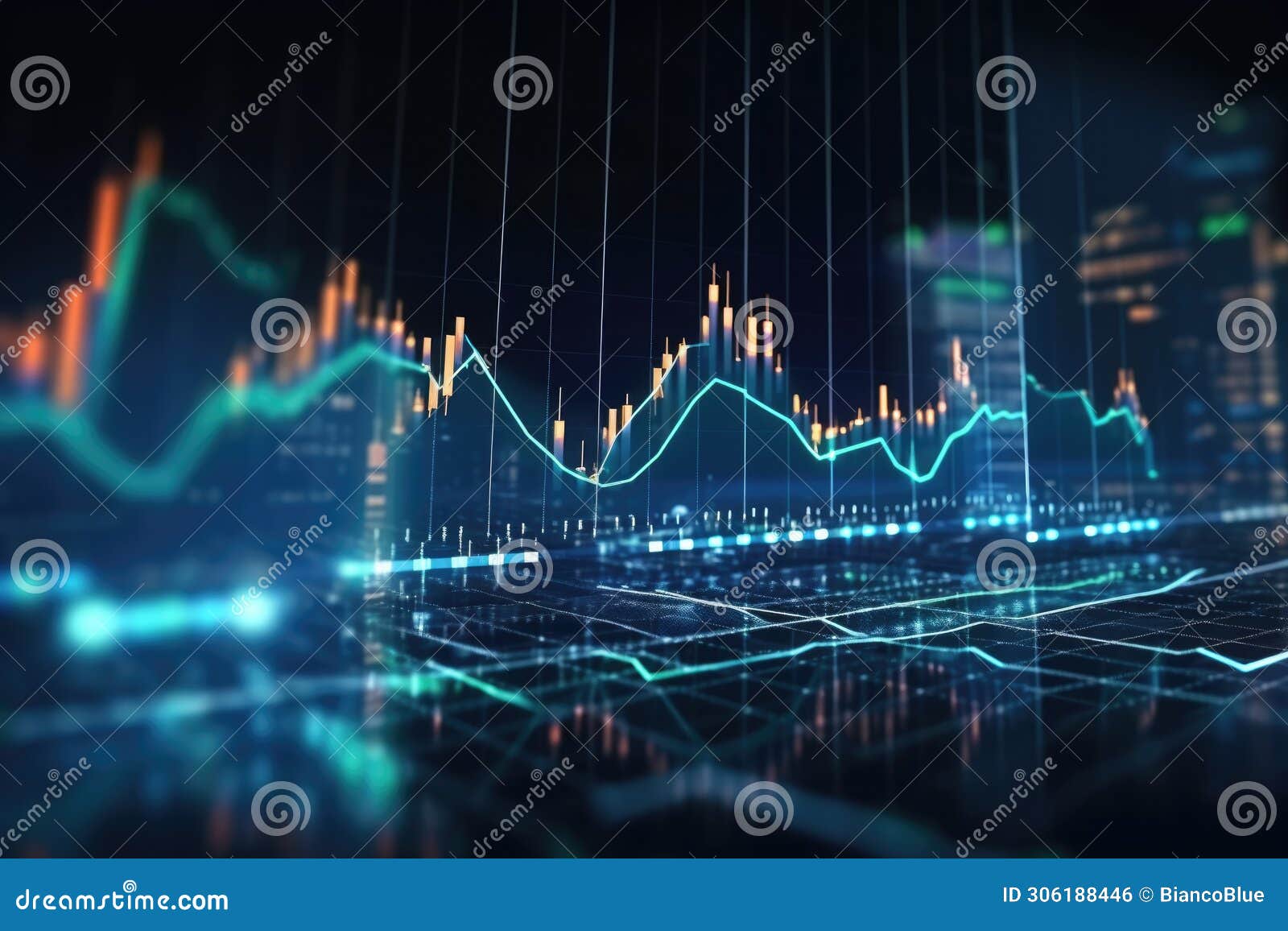 Financial Data Graph Chart Report Statistic Marketing Research ...