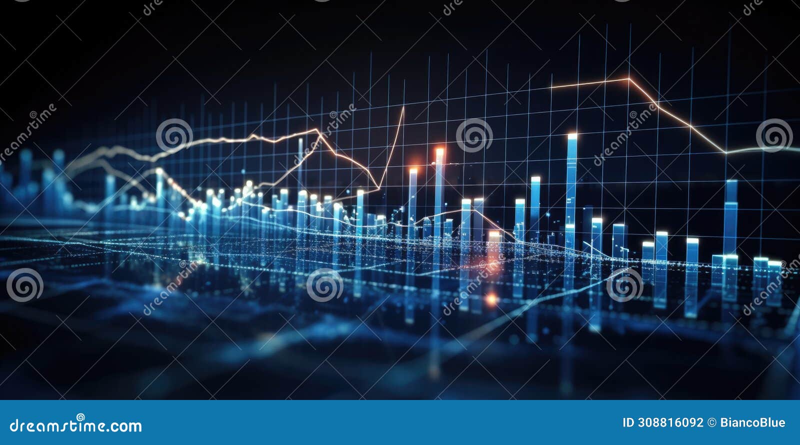 Financial Data Graph Chart Report Statistic Marketing Research ...
