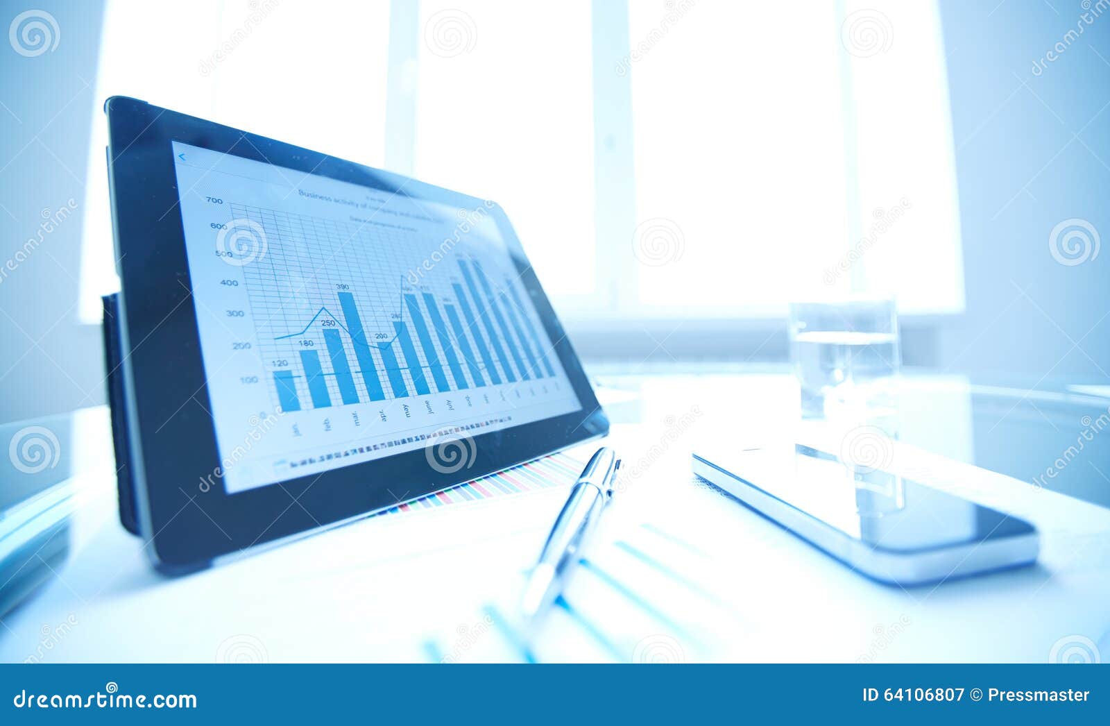 Financial data stock image. Image of gadget, analysis - 64106807