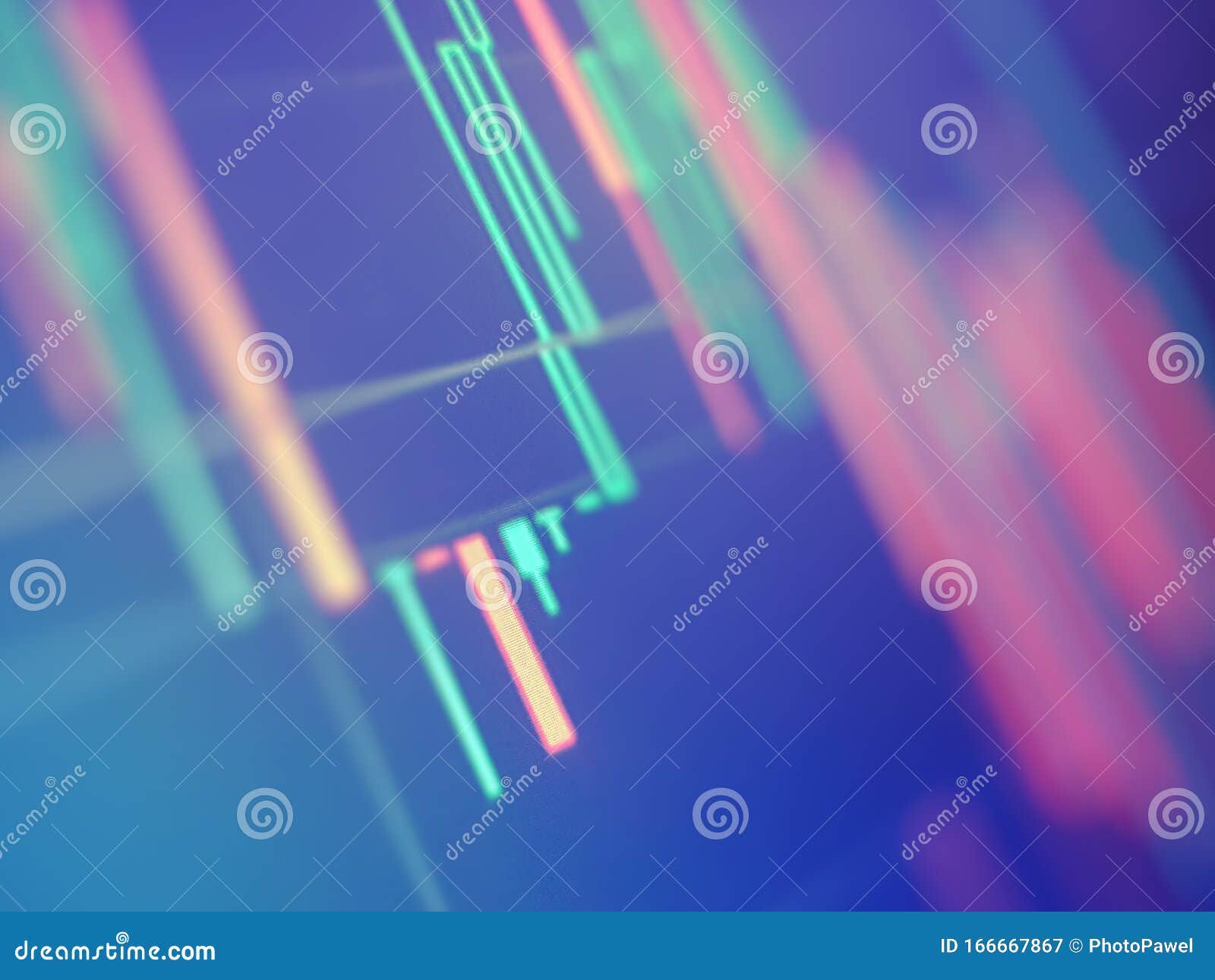 Financial Data on a Monitor As Finance Data Concept. Analytics Report ...