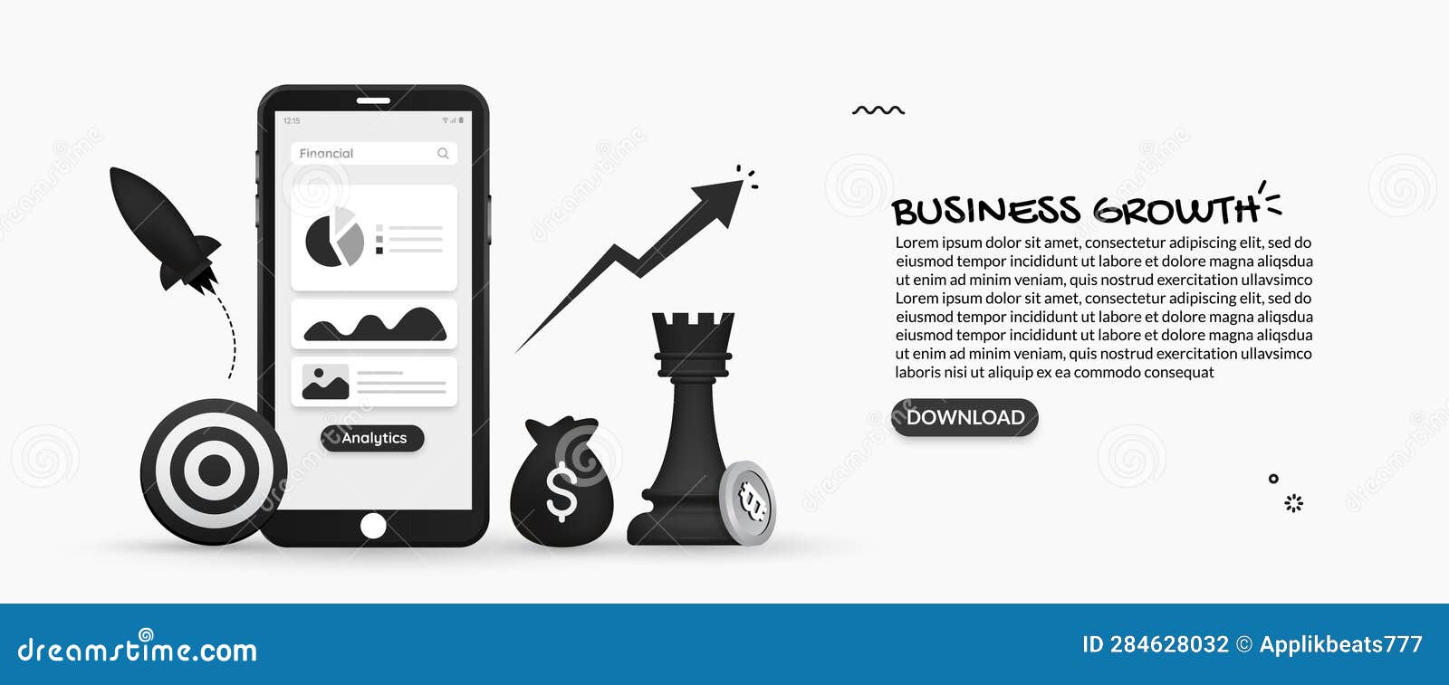 Financial Data Visualization, Increase Business Profit Concept Stock ...