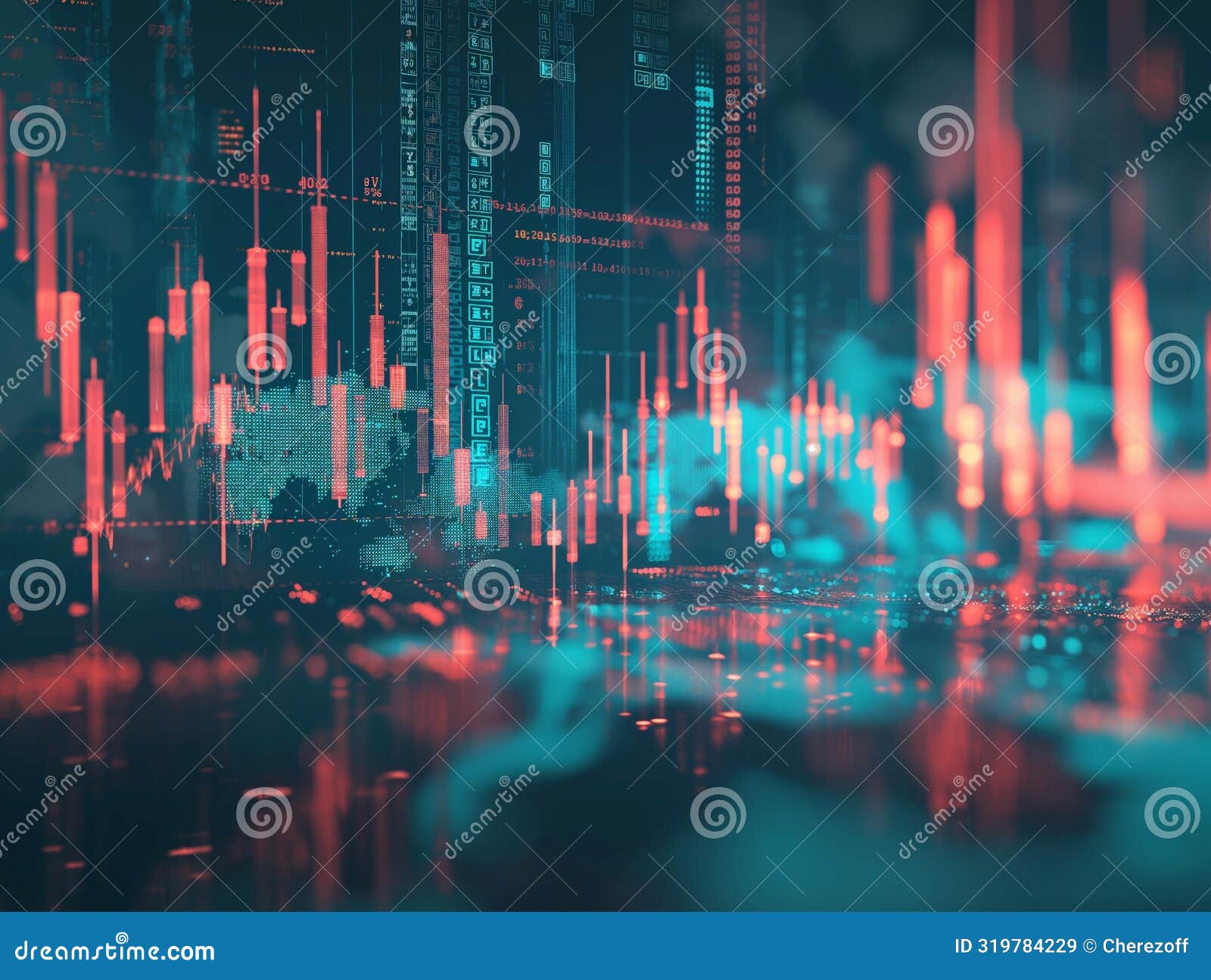 Financial Data Visualization with Stock Market Charts Stock Image ...