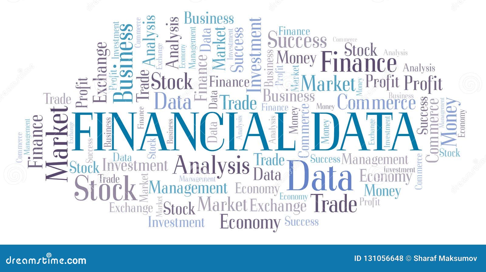 Financial Data word cloud. stock illustration. Illustration of text ...