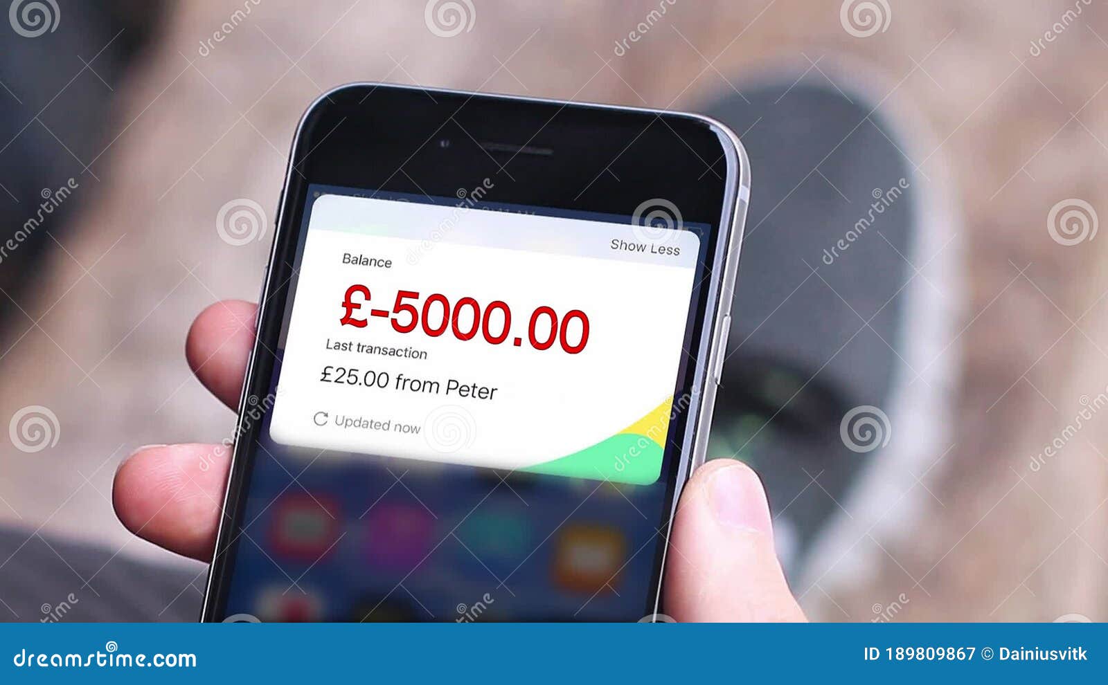 Financial Debt. Checking Bank Account Balance. Decreasing Money. Pound ...