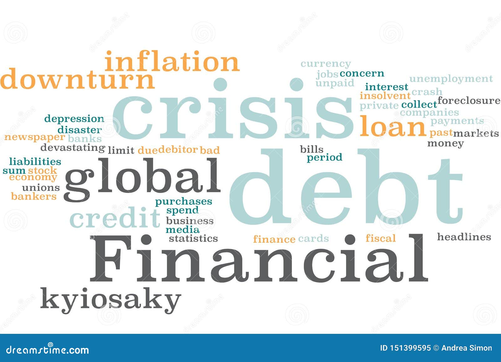 Financial debt word cloud stock illustration. Illustration of rich ...