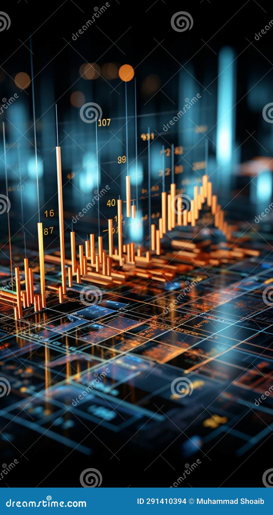 Financial Diagrams Representing Data and Analytics in a Business ...
