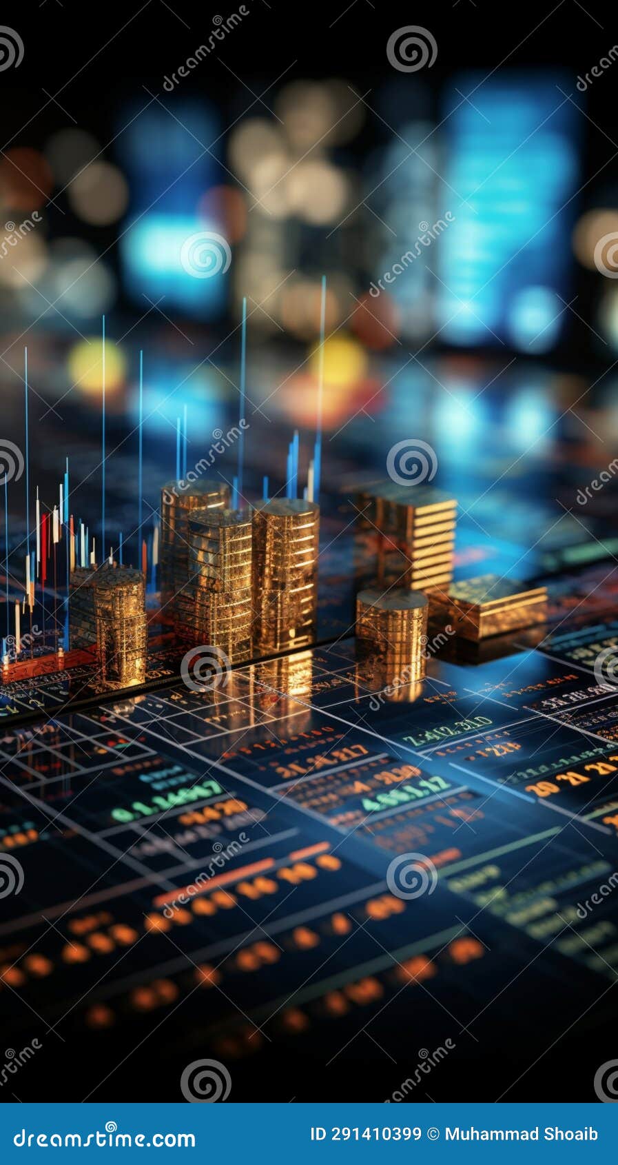 Financial Diagrams Representing Data and Analytics in a Business ...