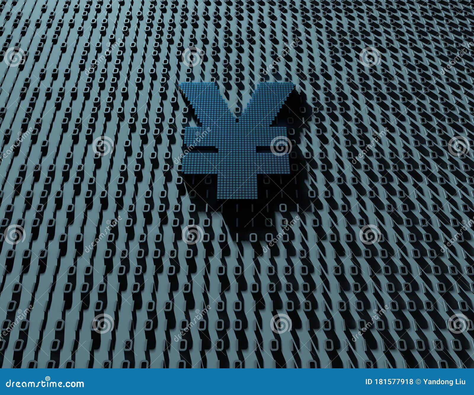 Financial Digital Technology and RMB Currency Symbol, Big Data Storage ...