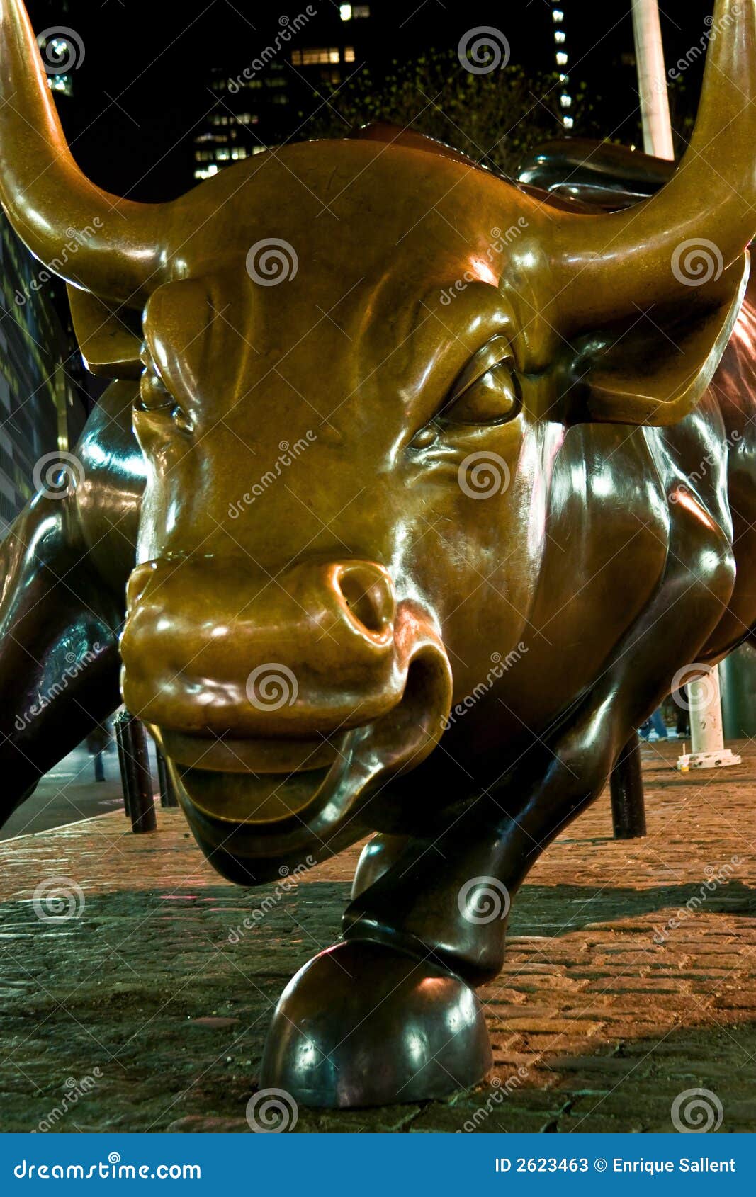 Financial District Bull editorial stock photo. Image of retirement ...