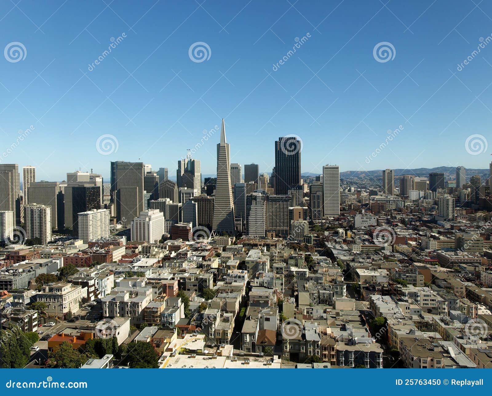 Financial District of San Francisco Stock Photo - Image of hill, bank ...