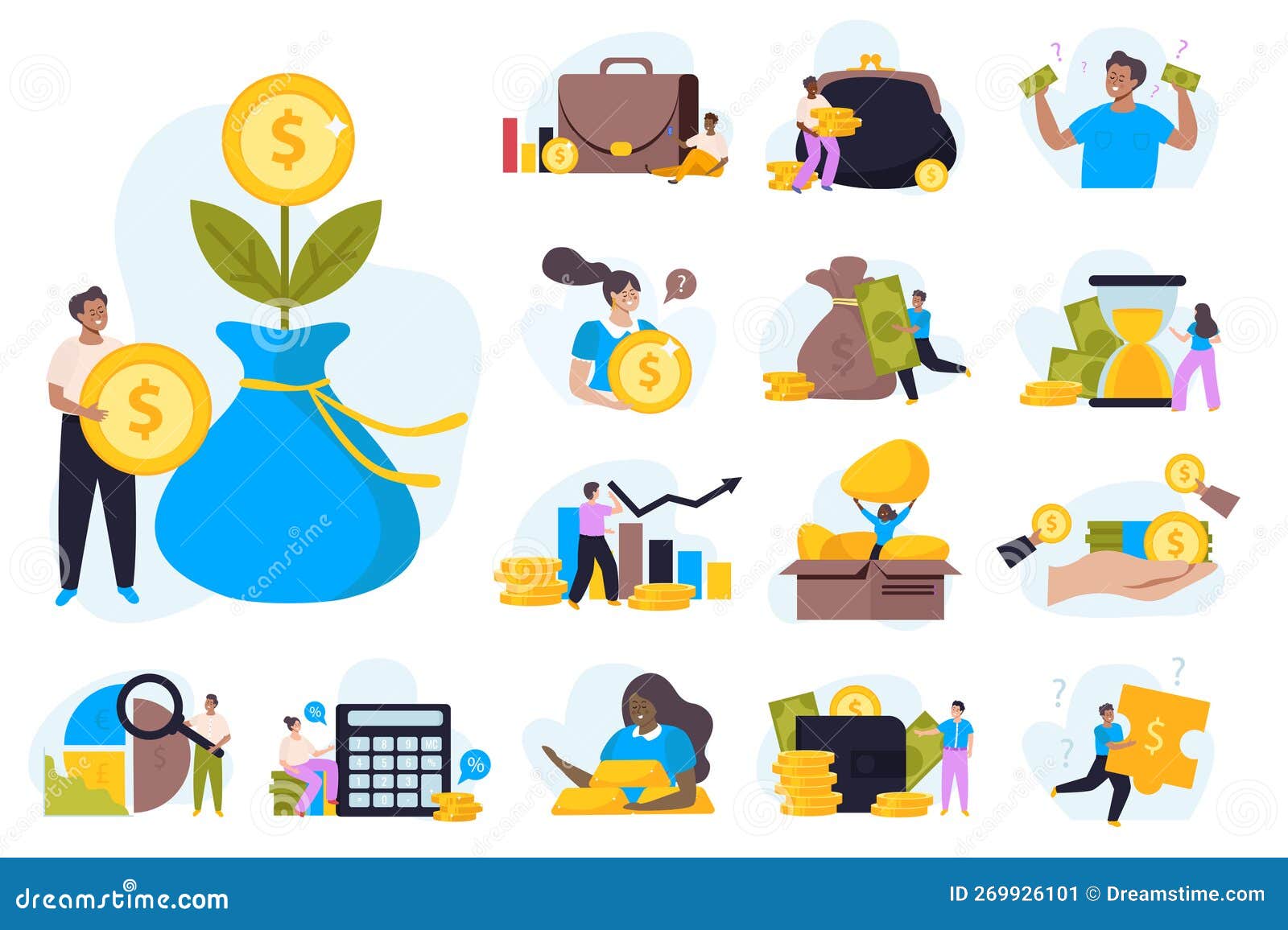 Financial Diversification Set Stock Vector - Illustration of concept ...
