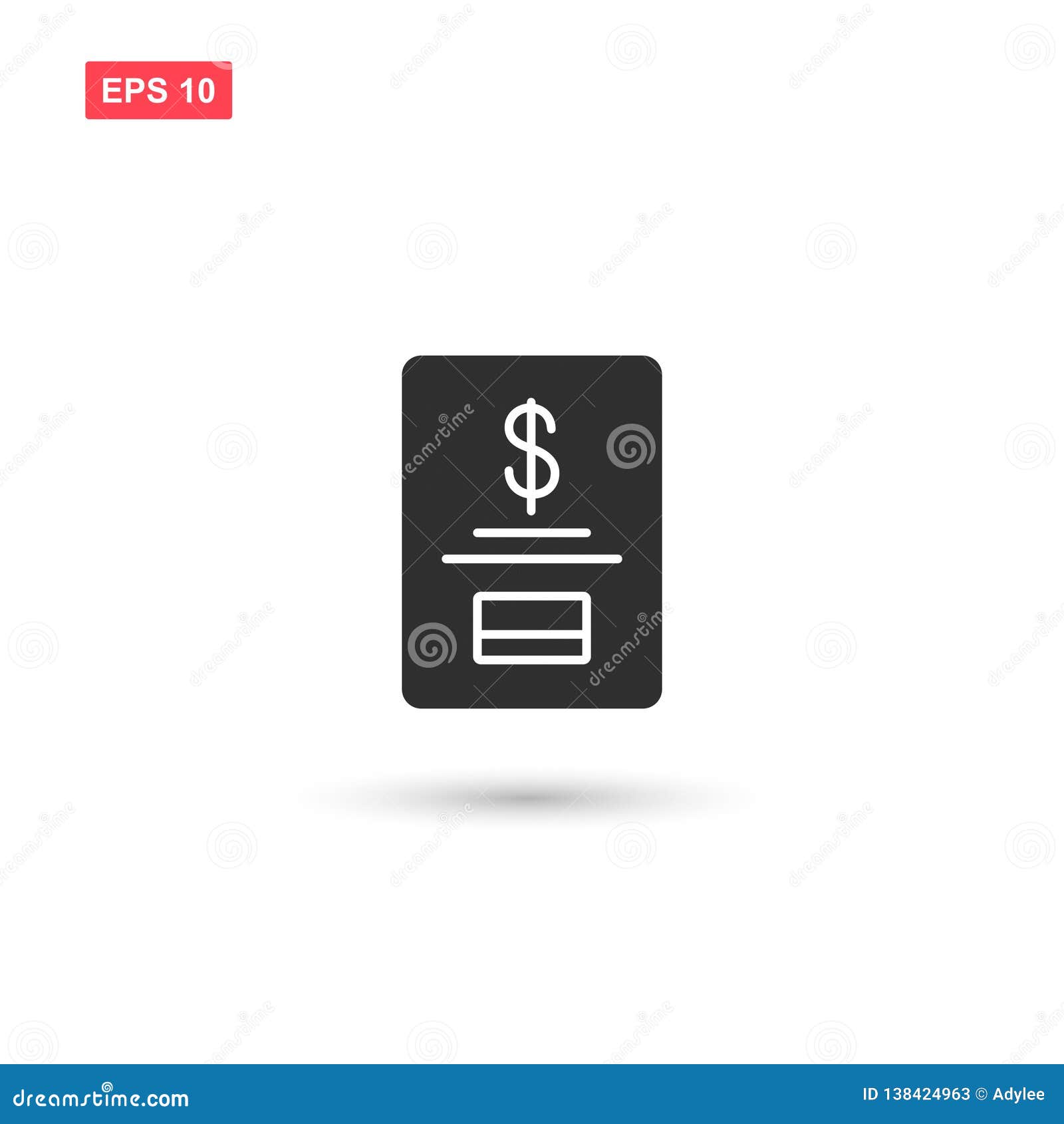 Financial Document and Credit Card Icon Vector 2 Stock Vector ...
