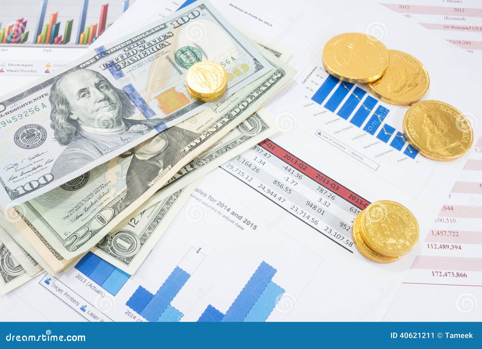 Financial Document and Money Stock Image - Image of growth, management ...