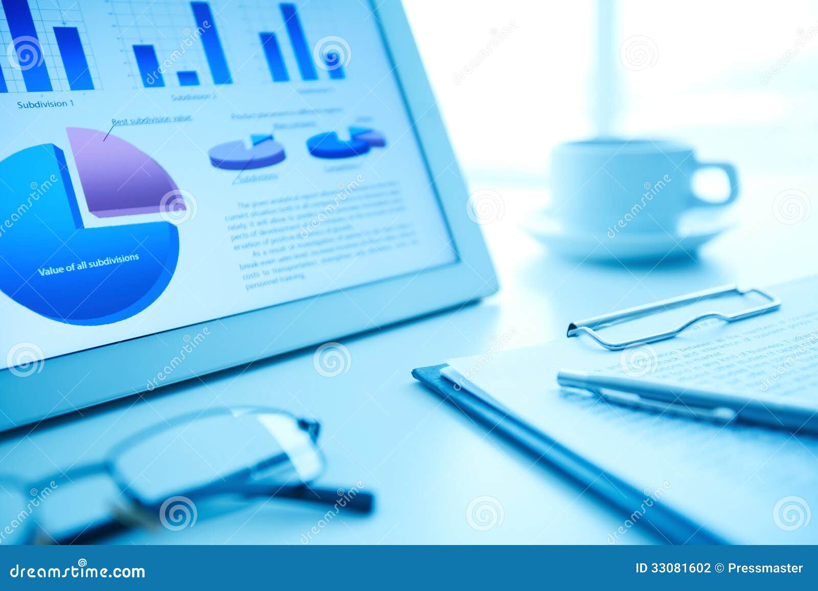 Financial documents stock photo. Image of electronic - 33081602