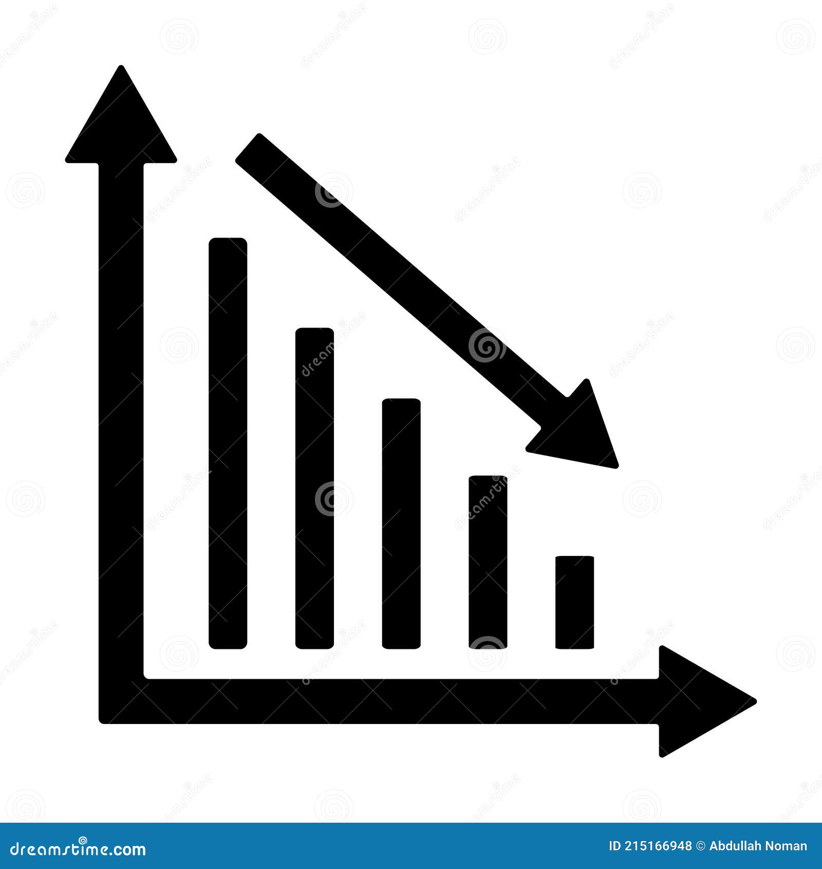 Financial Down Market Icon Design Stock Vector - Illustration of ...