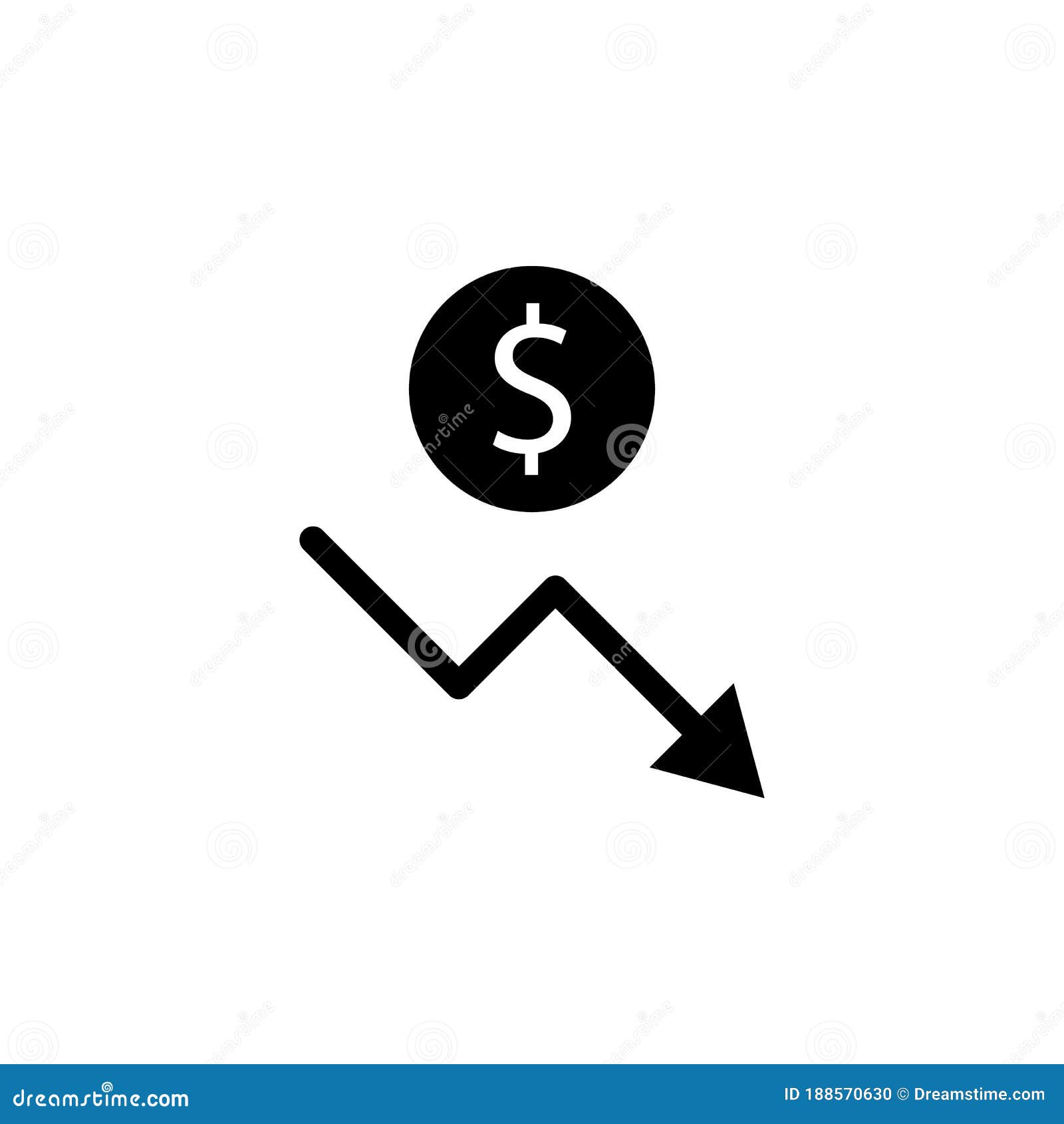 Financial Downgrade Schedule Icon. Element of Web Icon for Mobile ...