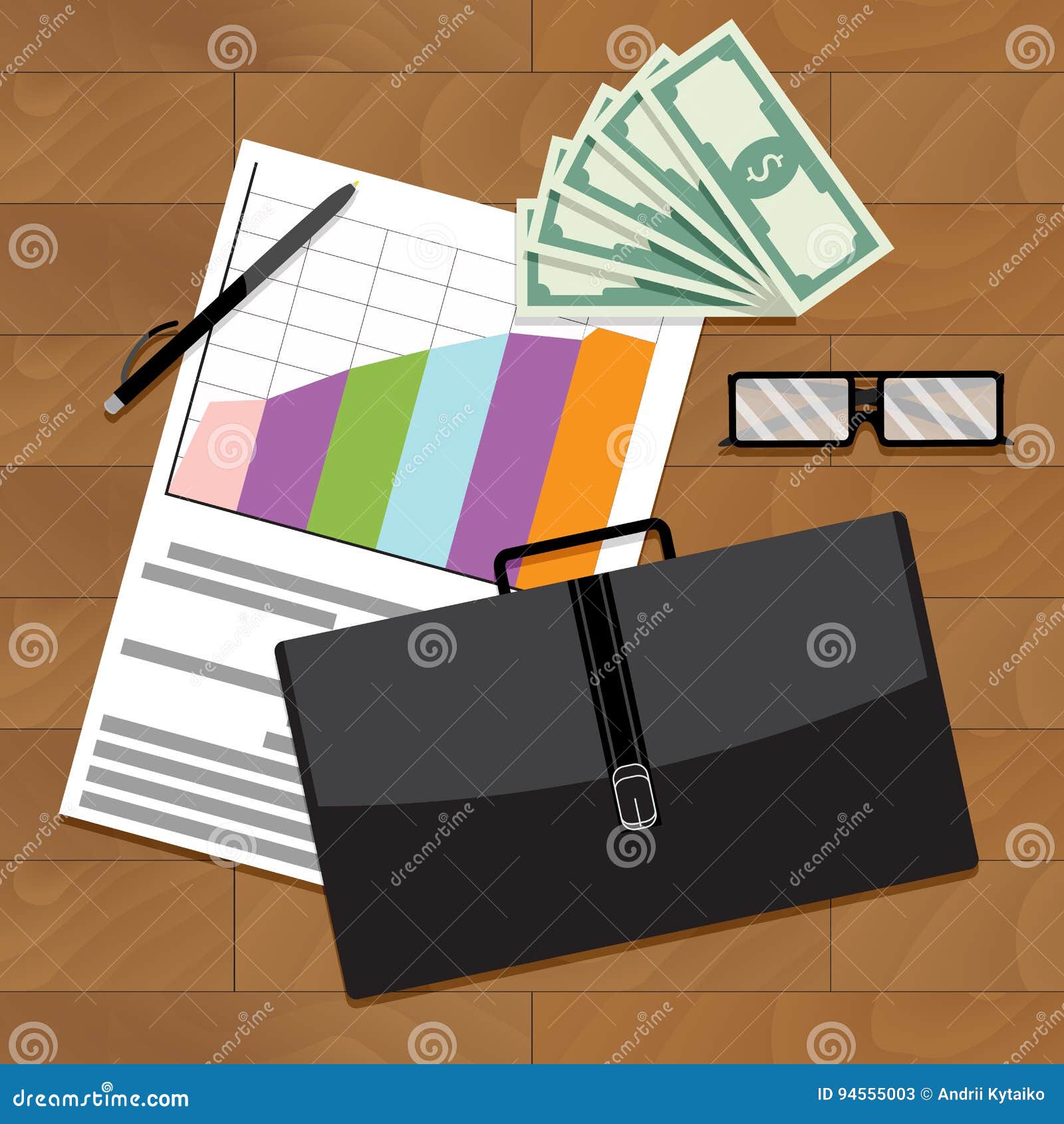Stable Economic Growth Graph With Modern Office Background Stock Image ...